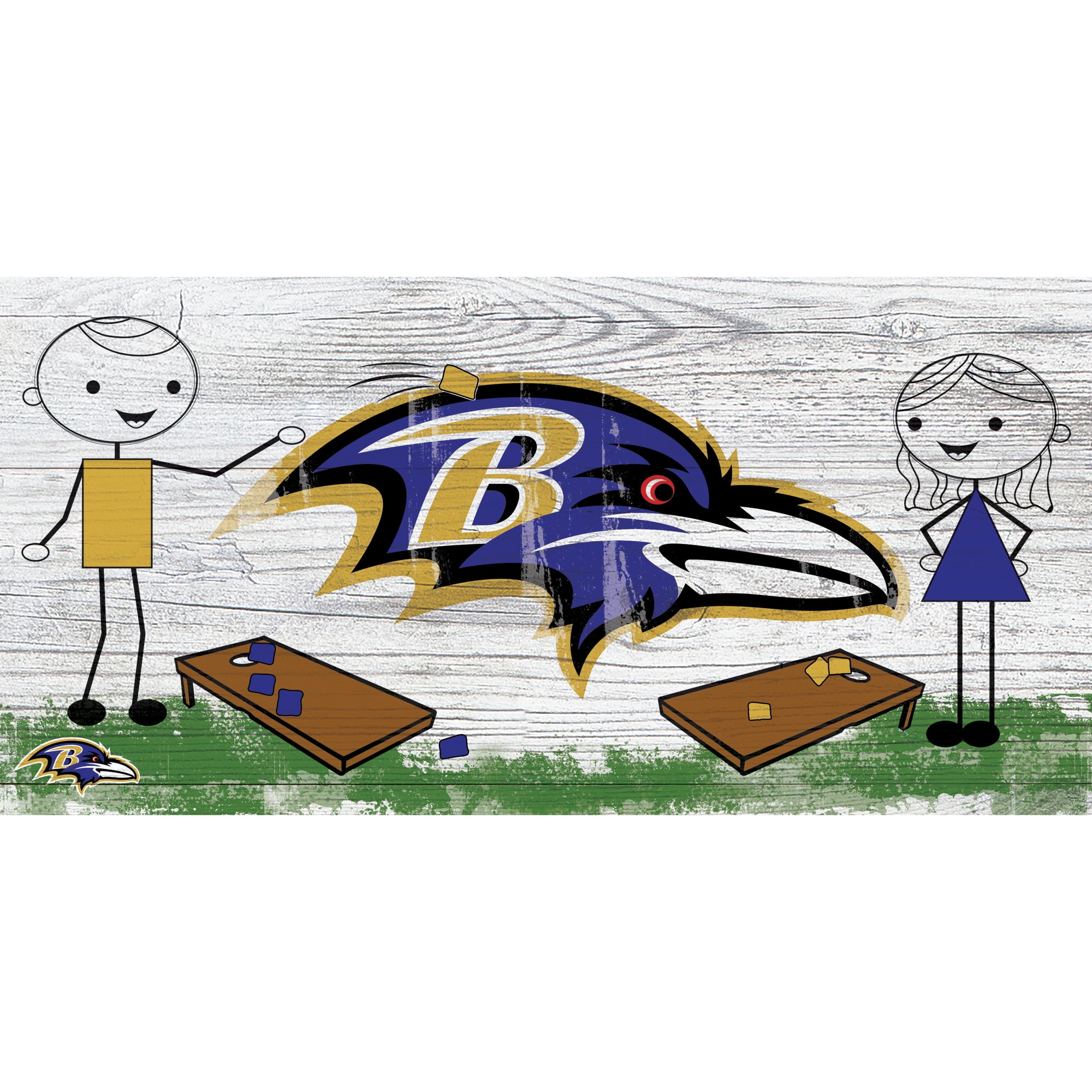 Baltimore Ravens 6'' x 12'' Fansticks Cornhole Sign - Walmart.com