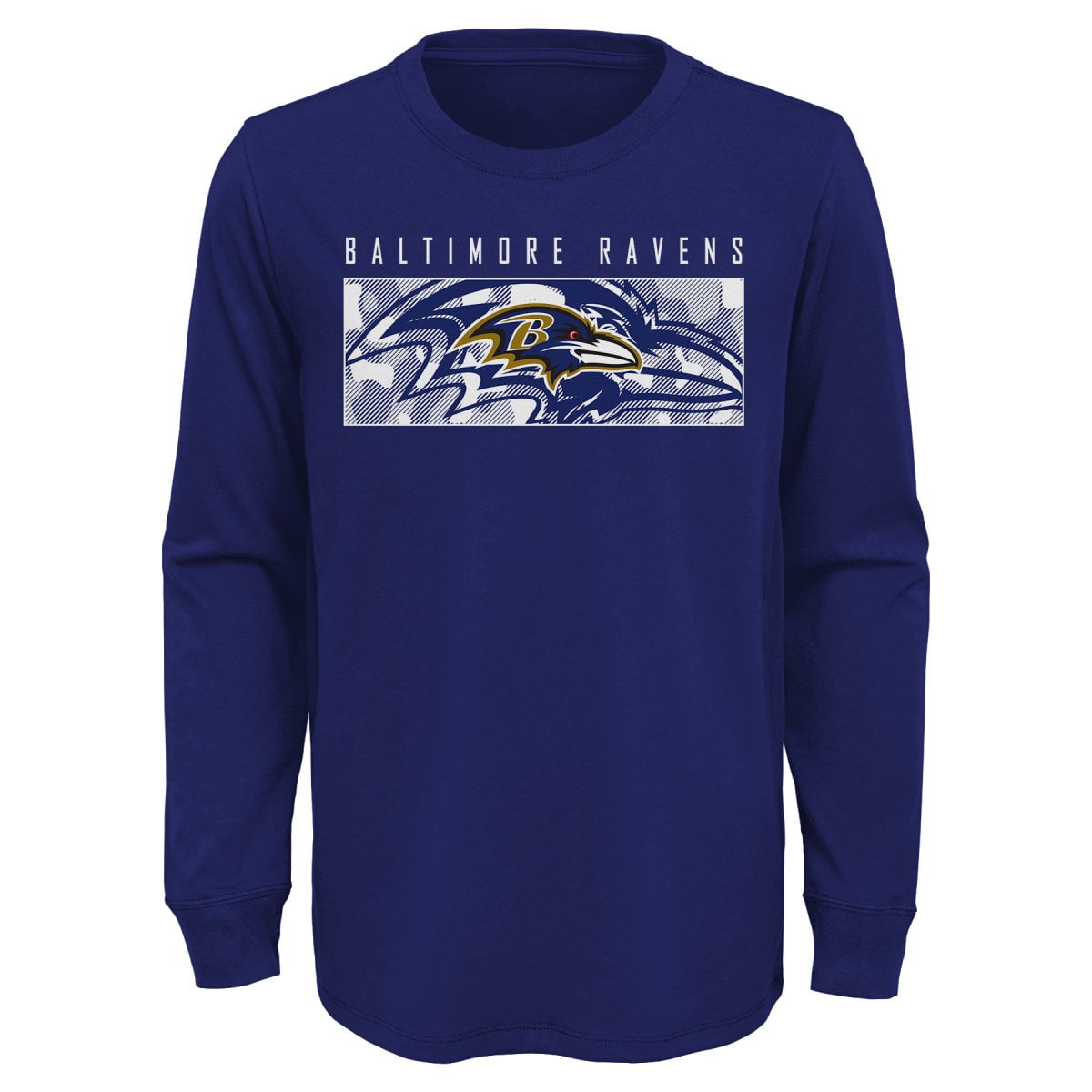 Baltimore Ravens Boys 4-18 LS Tee 9K1BXFGF4 L10/12 - Walmart.com