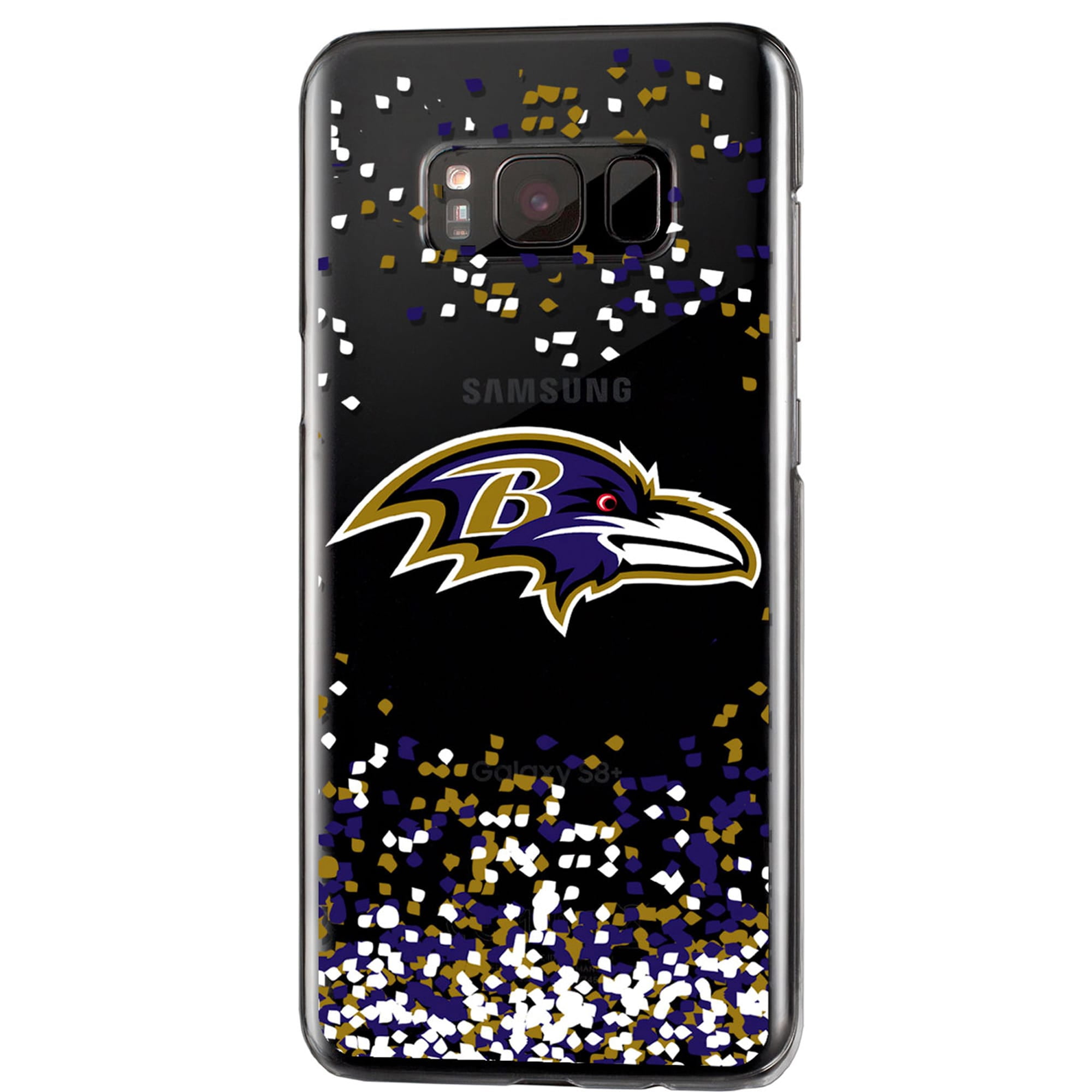 Baltimore Ravens Galaxy Clear Case with Confetti Design - Walmart.com