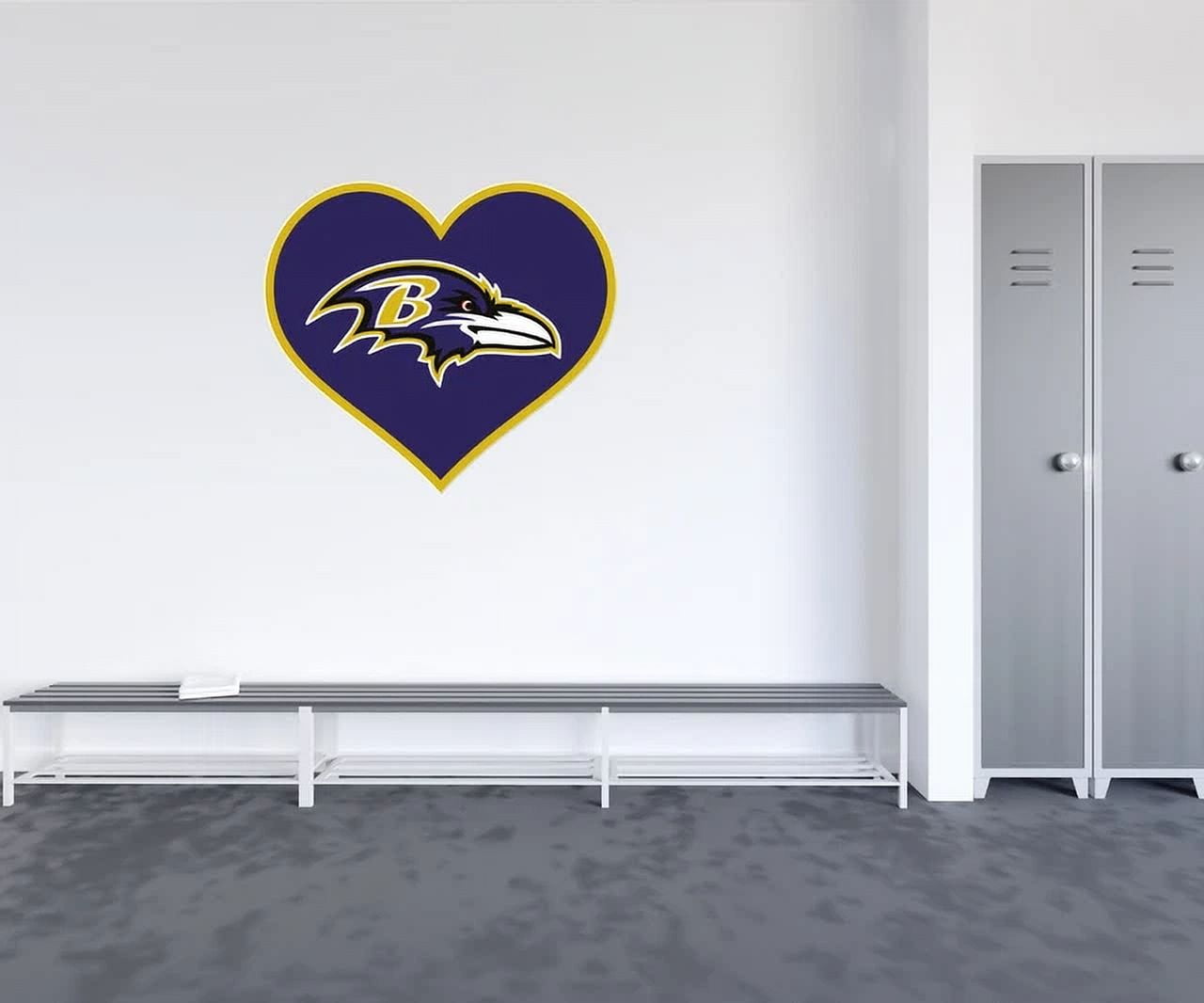 Baltimore Ravens Heart Football Sport Sticker Wall Decor Phone Decal ...