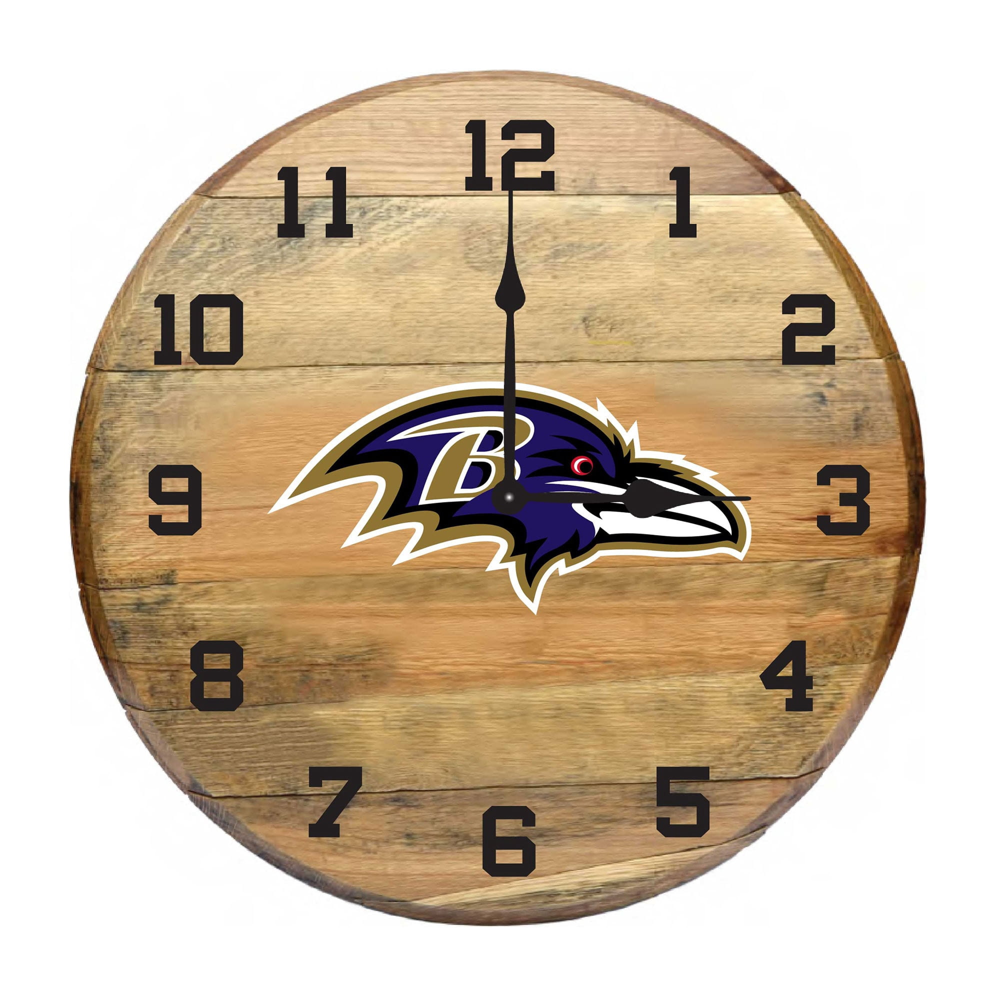 Imperial Baltimore Ravens Oak Barrel Clock - Walmart.com