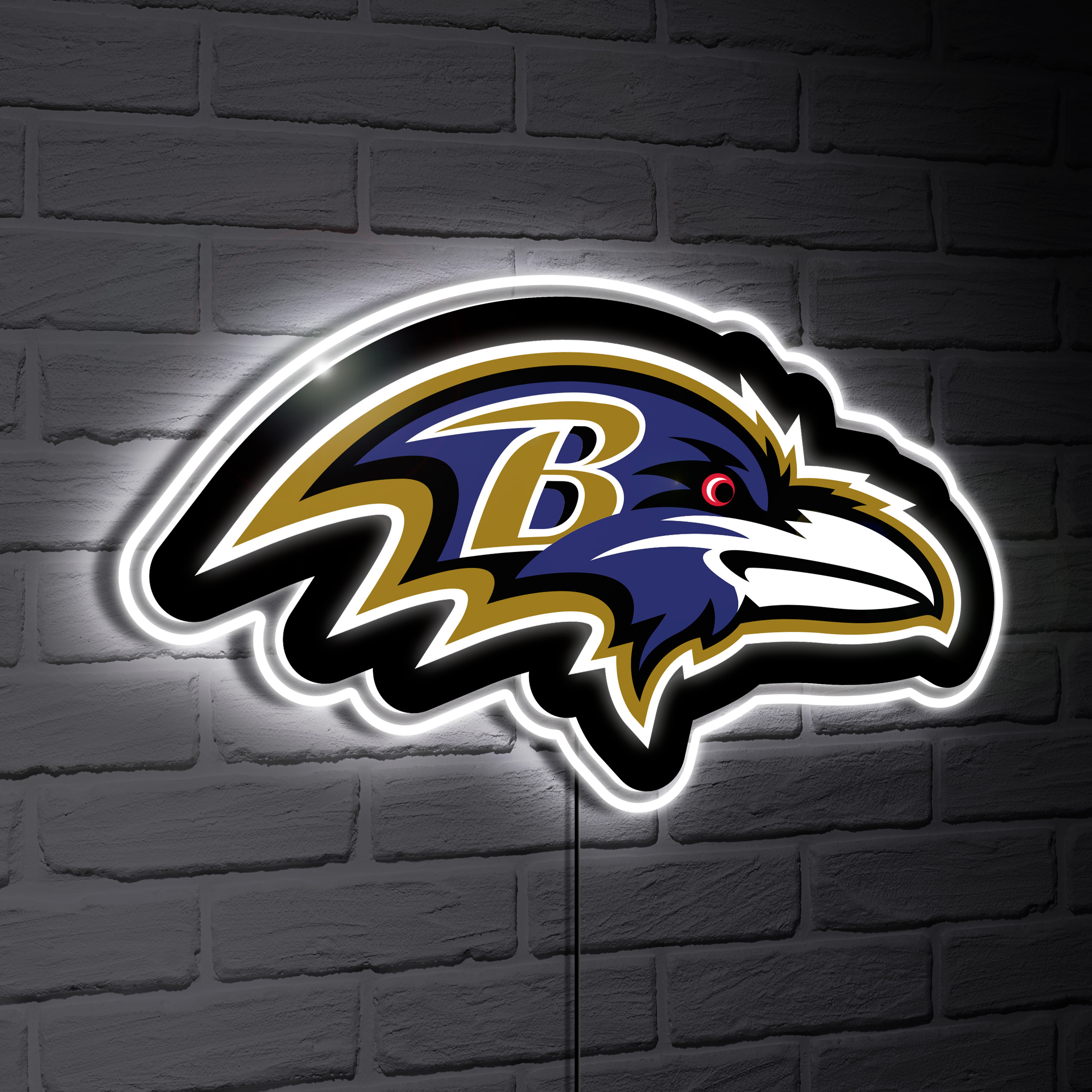 Baltimore Ravens LED Team Logo Shaped Lighted Wall Sign - Walmart.com