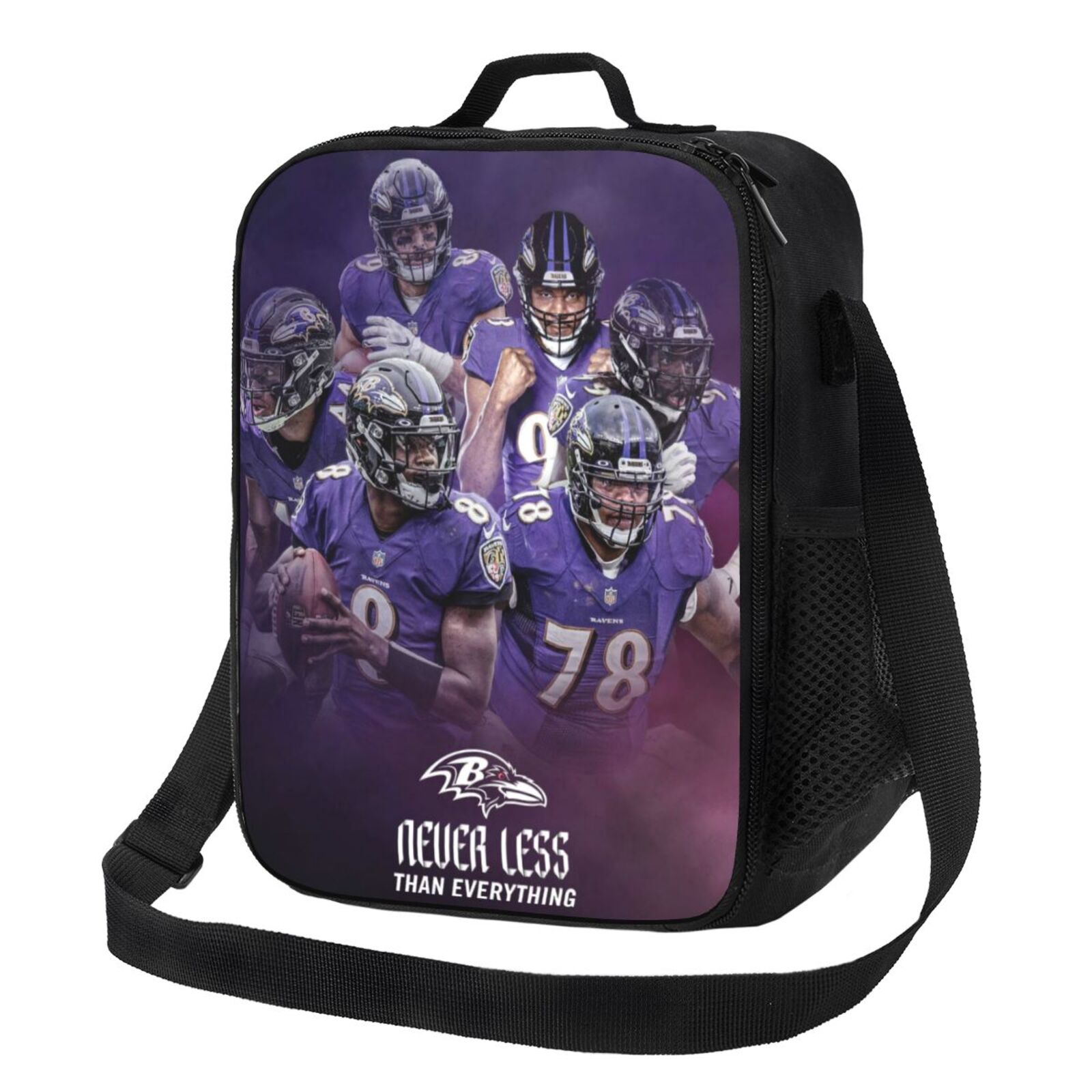 Ravens Football Team Lunch Box Insulation Single Shoulder Hand-Held ...