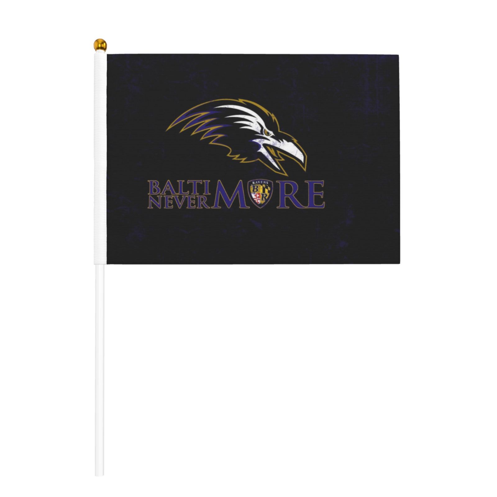 Ravens Football Team support double-sided hand-waved flag 5.5x8.2in ...
