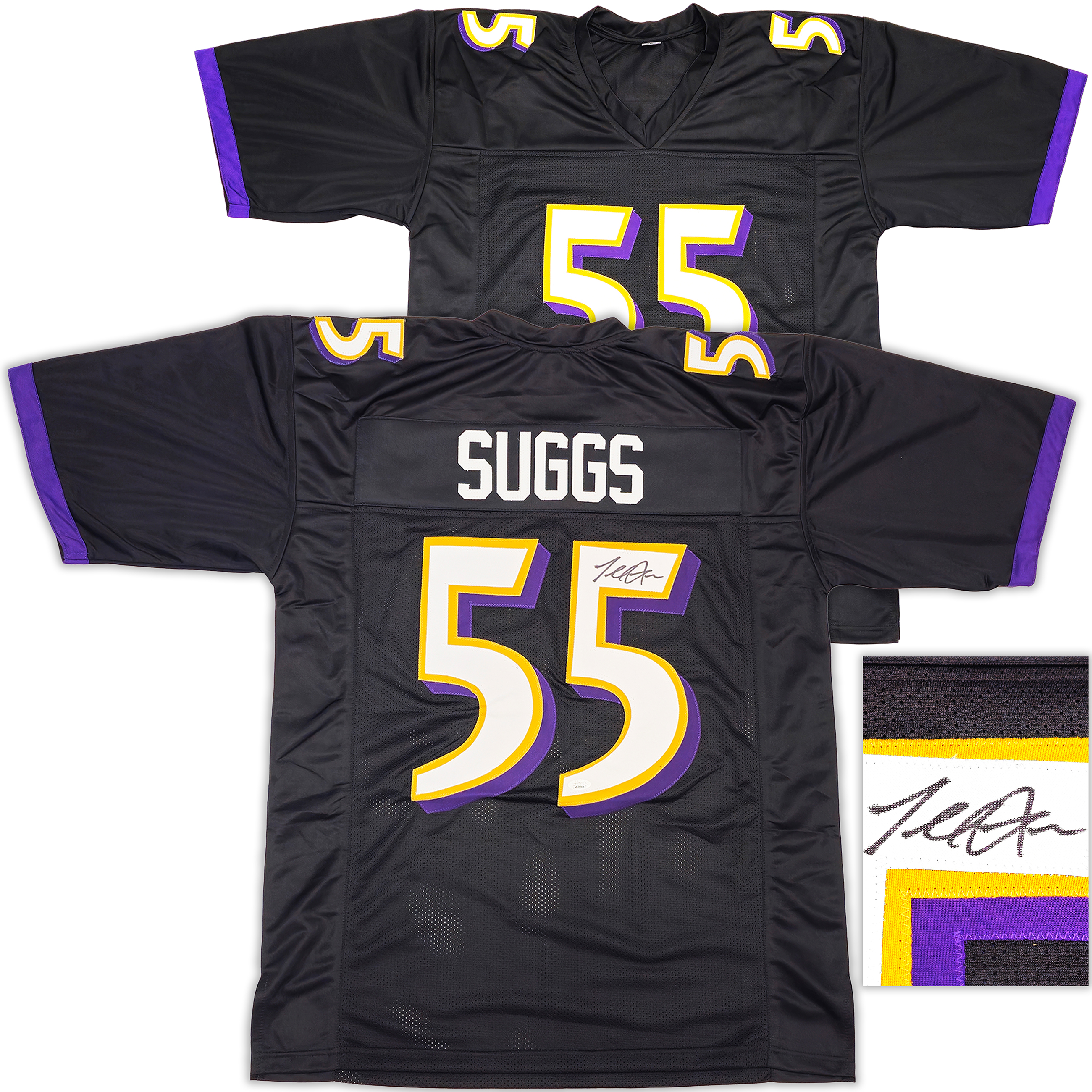 Baltimore Ravens Terrell Suggs Autographed Black Jersey JSA 233374 ...
