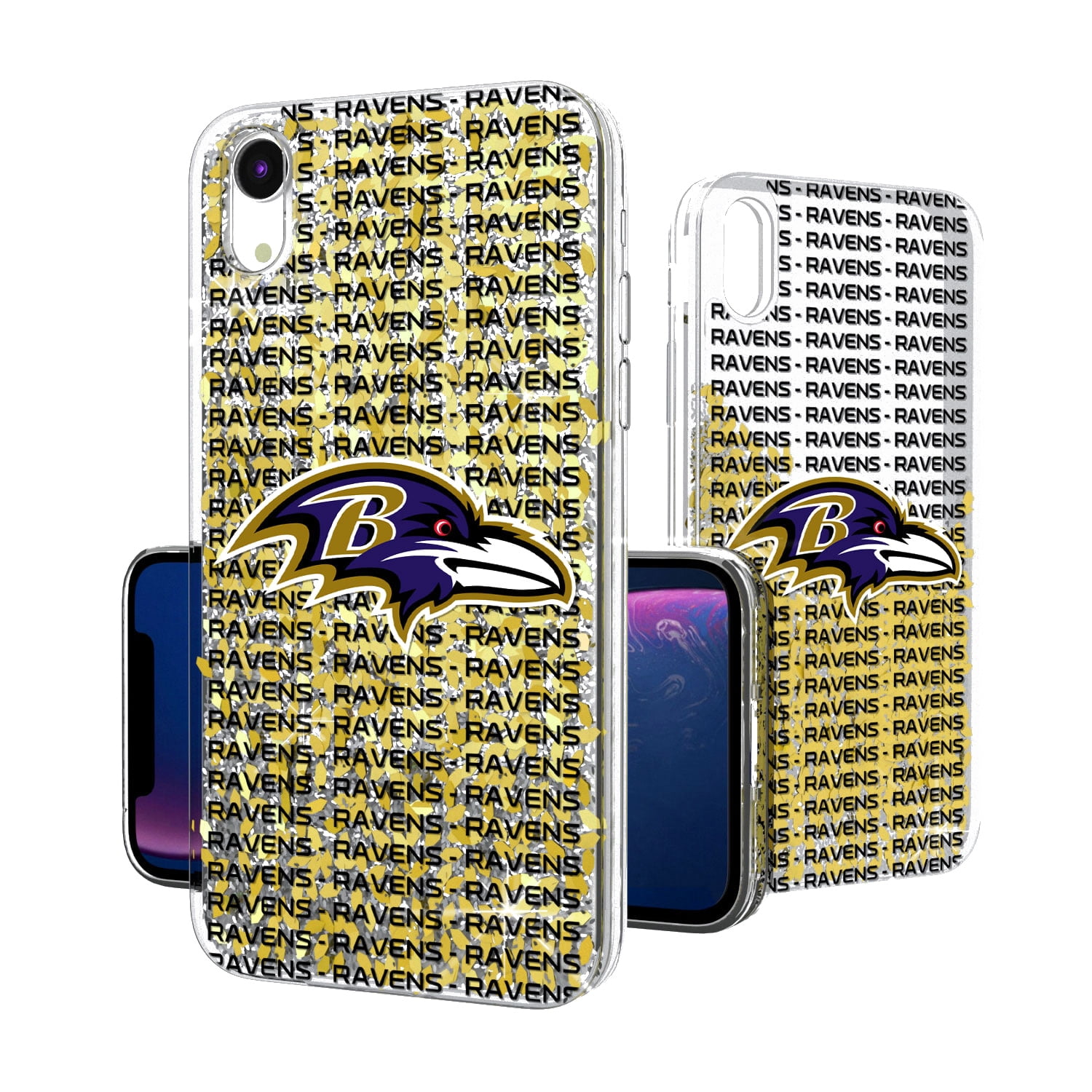 Baltimore Ravens iPhone Text Backdrop Design Glitter Case - Walmart.com