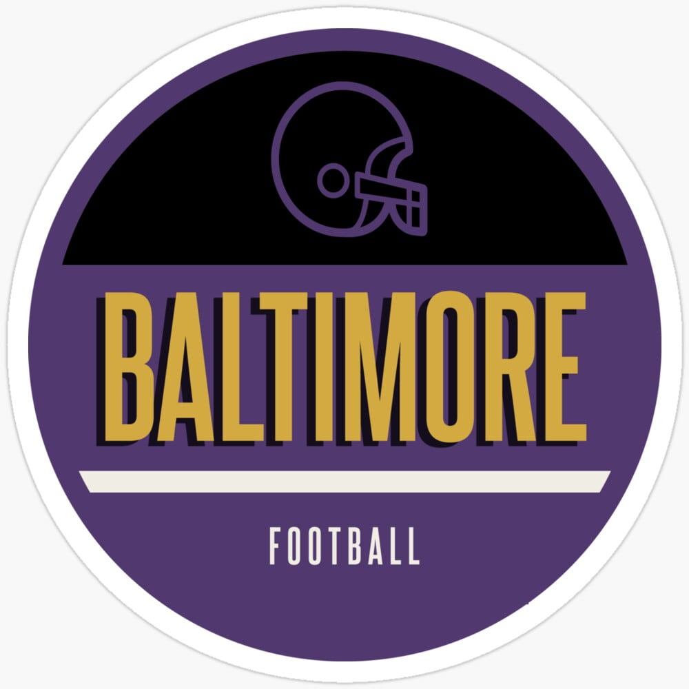 Baltimore Retro Football Sticker Baseball Sticker, Football Sticker ...
