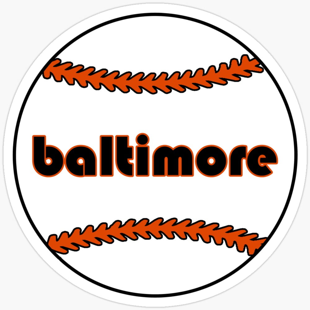 Baltimore Retro Throwback Baseball Sticker Phone Decal Water Bottle ...