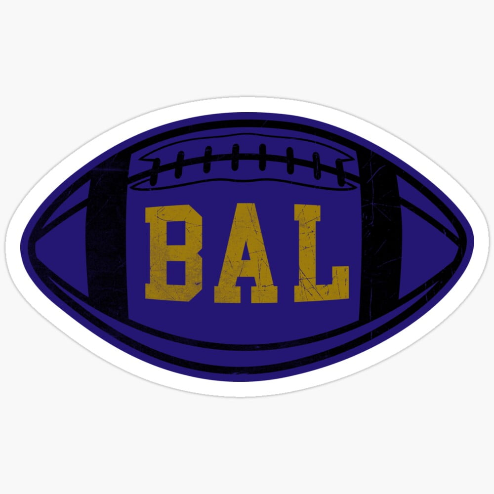 Baltimore Retro Throwback Football Sticker Phone Decal Water Bottle ...