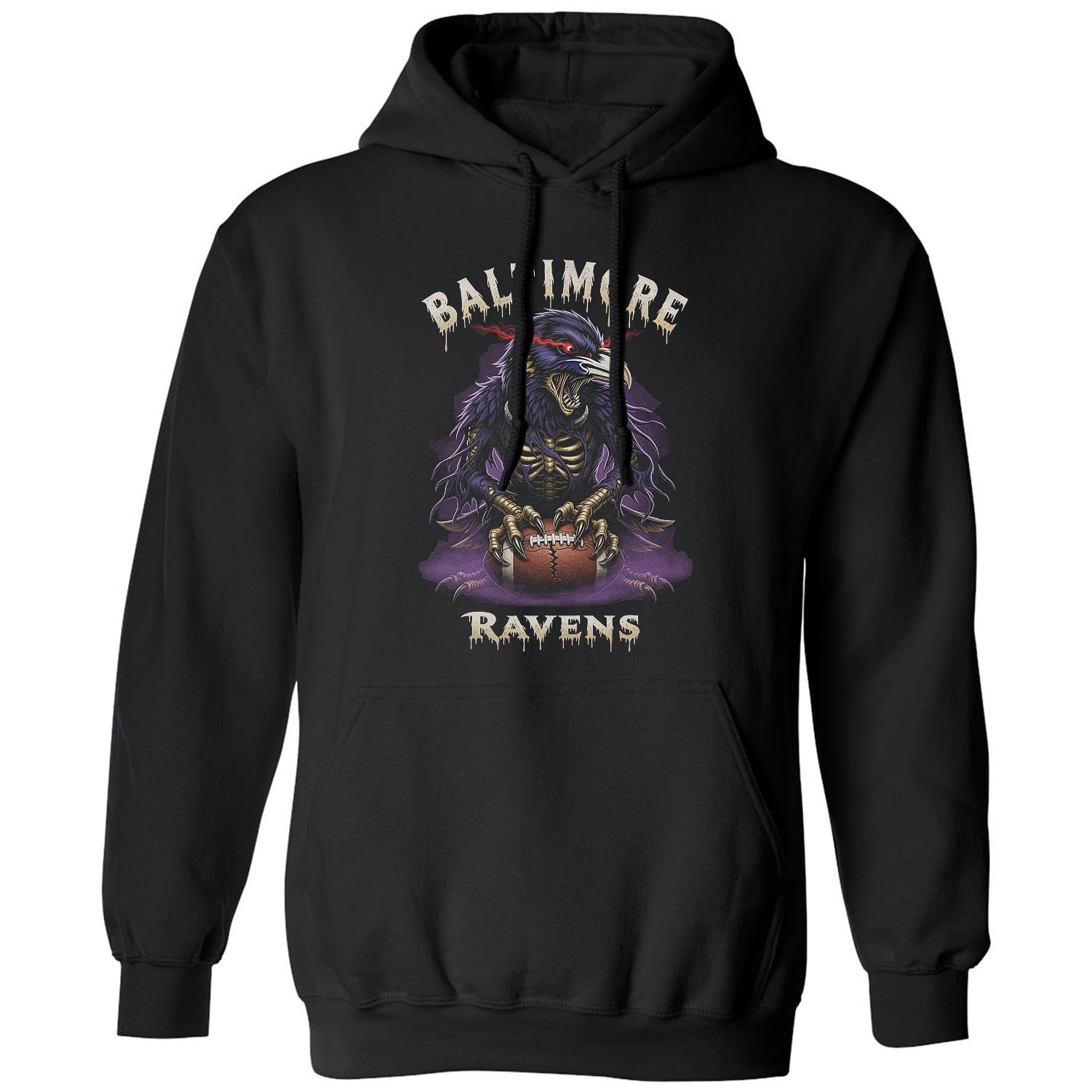 Baltimore Scary Bird Design - Halloween Inspired Unisex Hooded ...