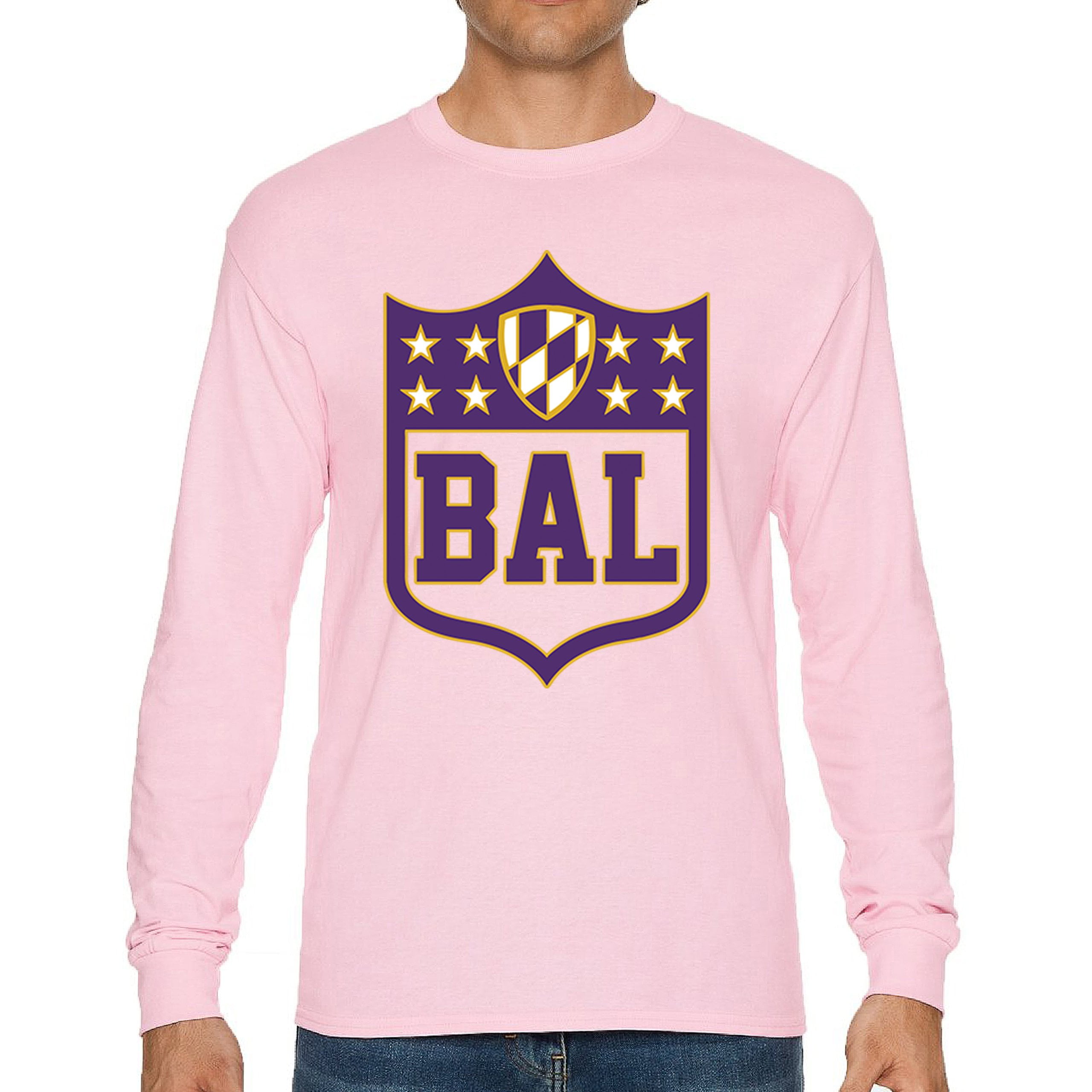 Baltimore Shield Long Sleeve T-shirt Die Hard Fantasy Football Fan Game ...