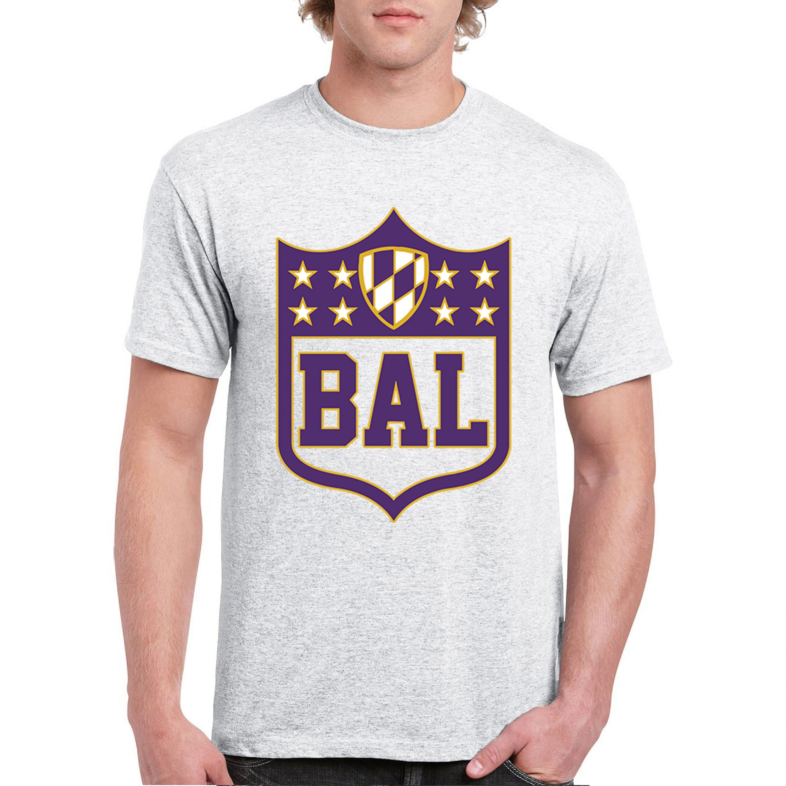 Baltimore Shield T-shirt Die Hard Fantasy Football Fan Game Night Men's ...