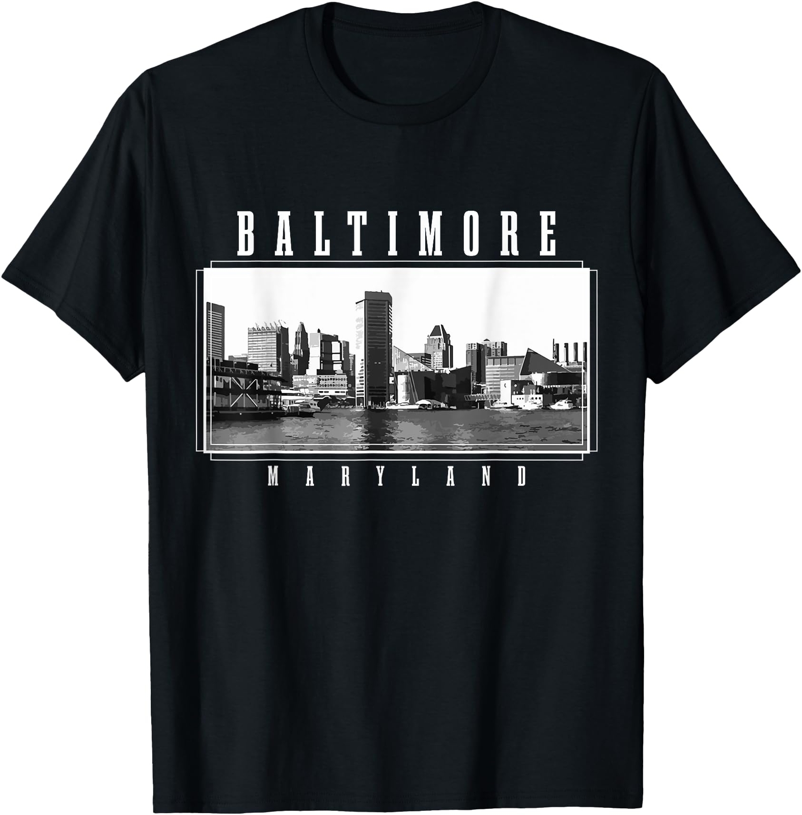 Baltimore Skyline Maryland Pride Vintage Baltimore T Shirt Men ...