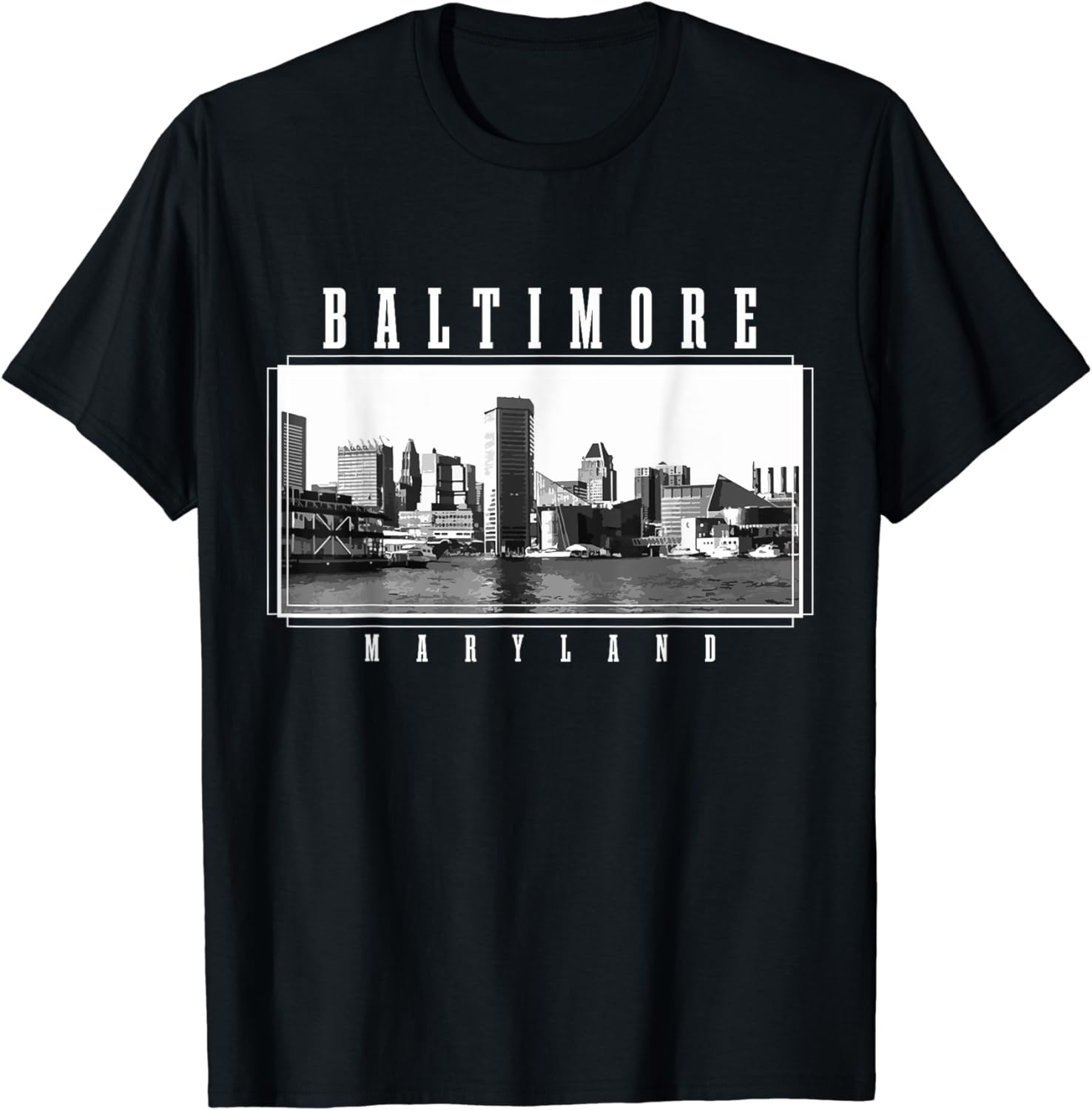 Baltimore Skyline Maryland Pride Vintage Baltimore T-Shirt - Walmart.com