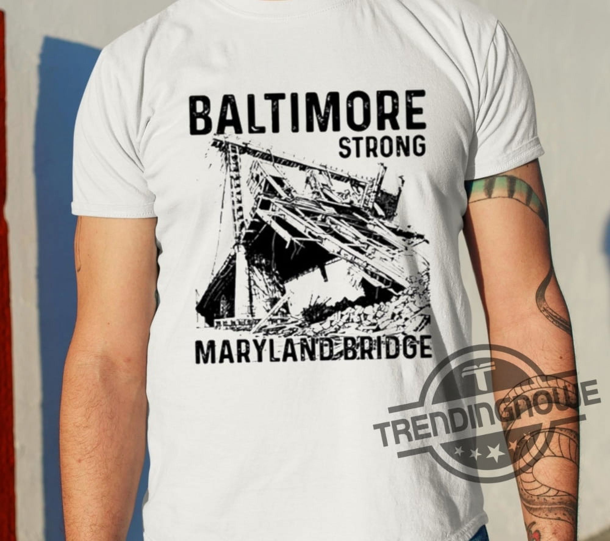 Baltimore Strong Maryland Bridge Vintage Shirt - Walmart.com