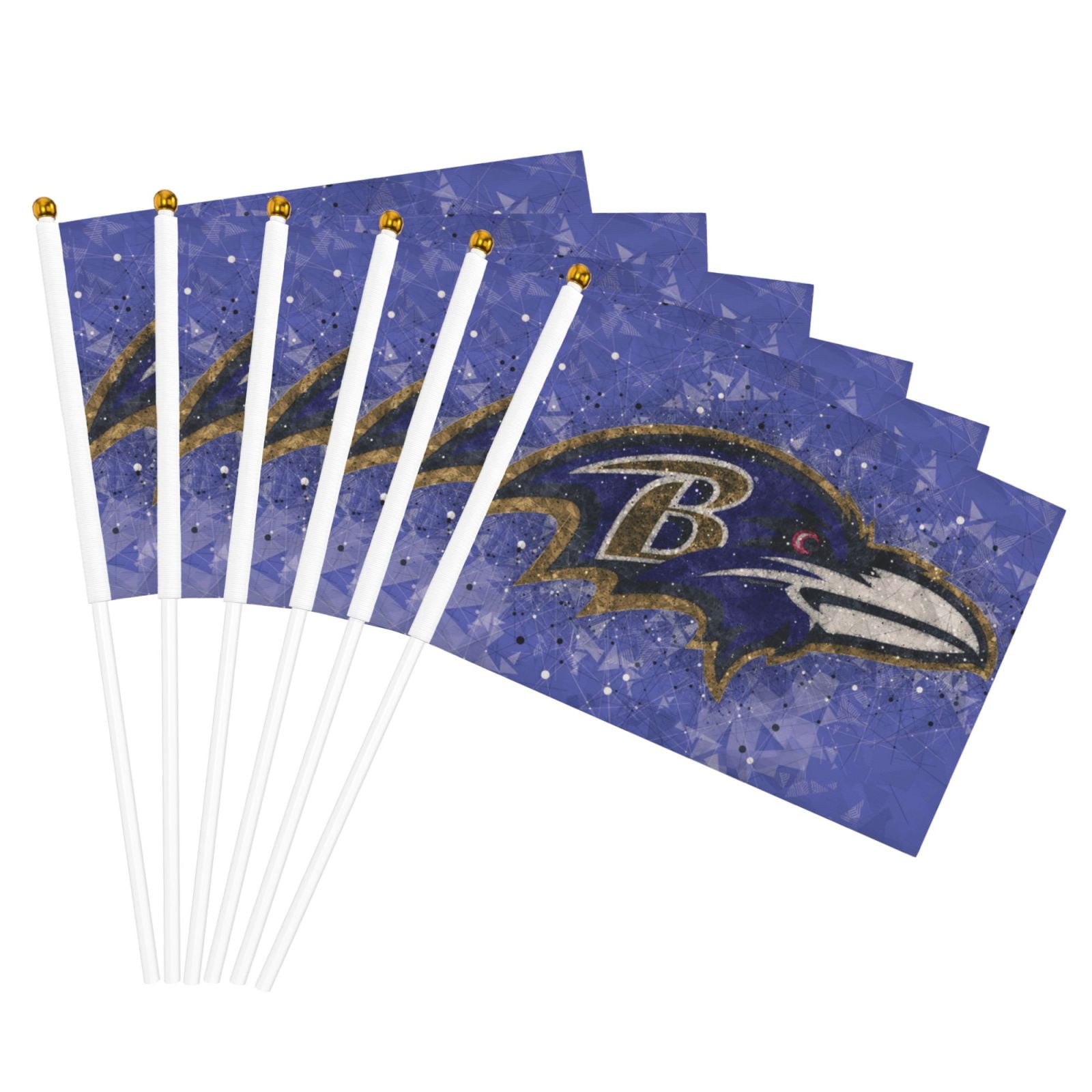 Baltimore Team Double Sided Hand Waving Flag(Pack of 6), Spectator Hand ...