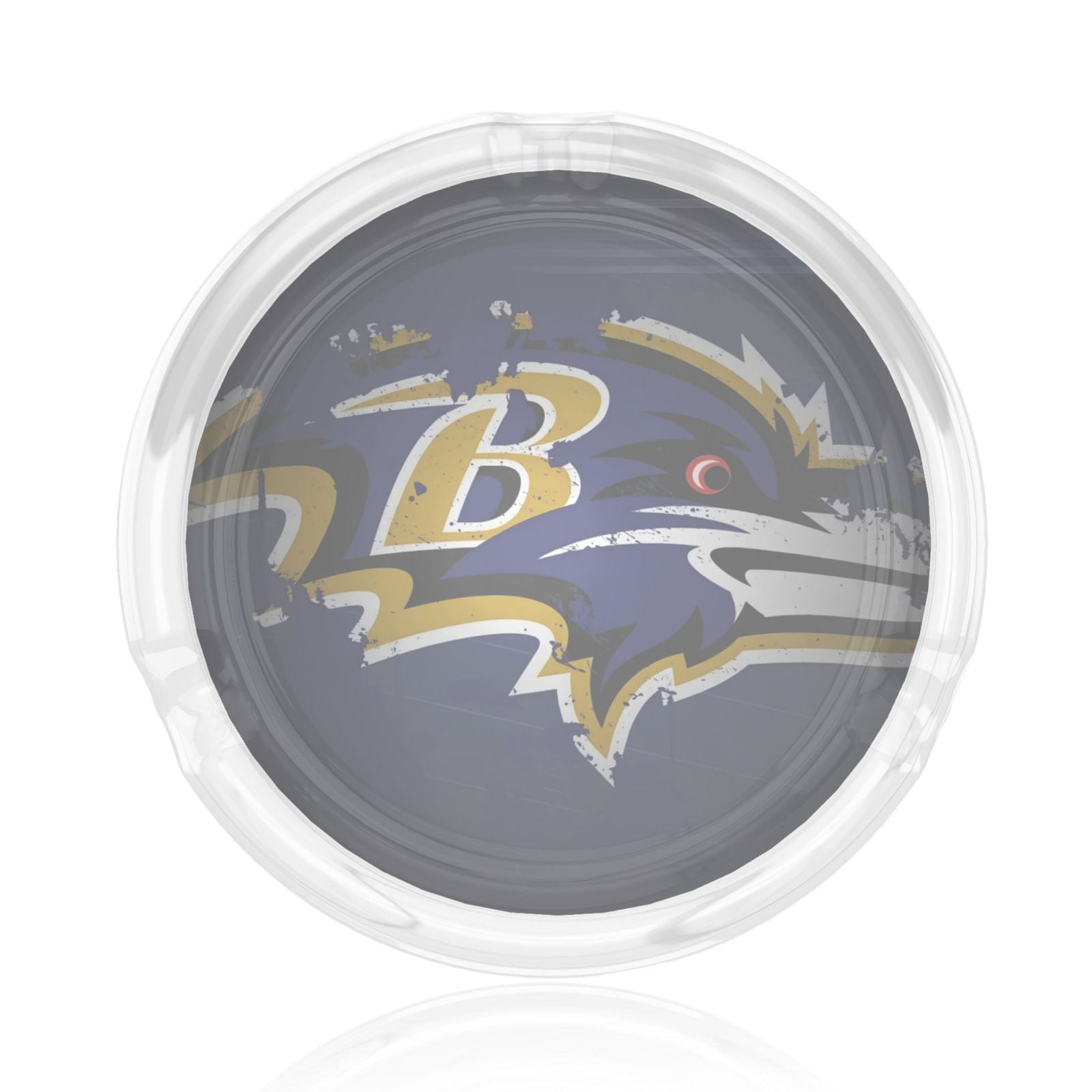 Baltimore Team Round Glass Ashtray, Customized With Baseball Theme ...