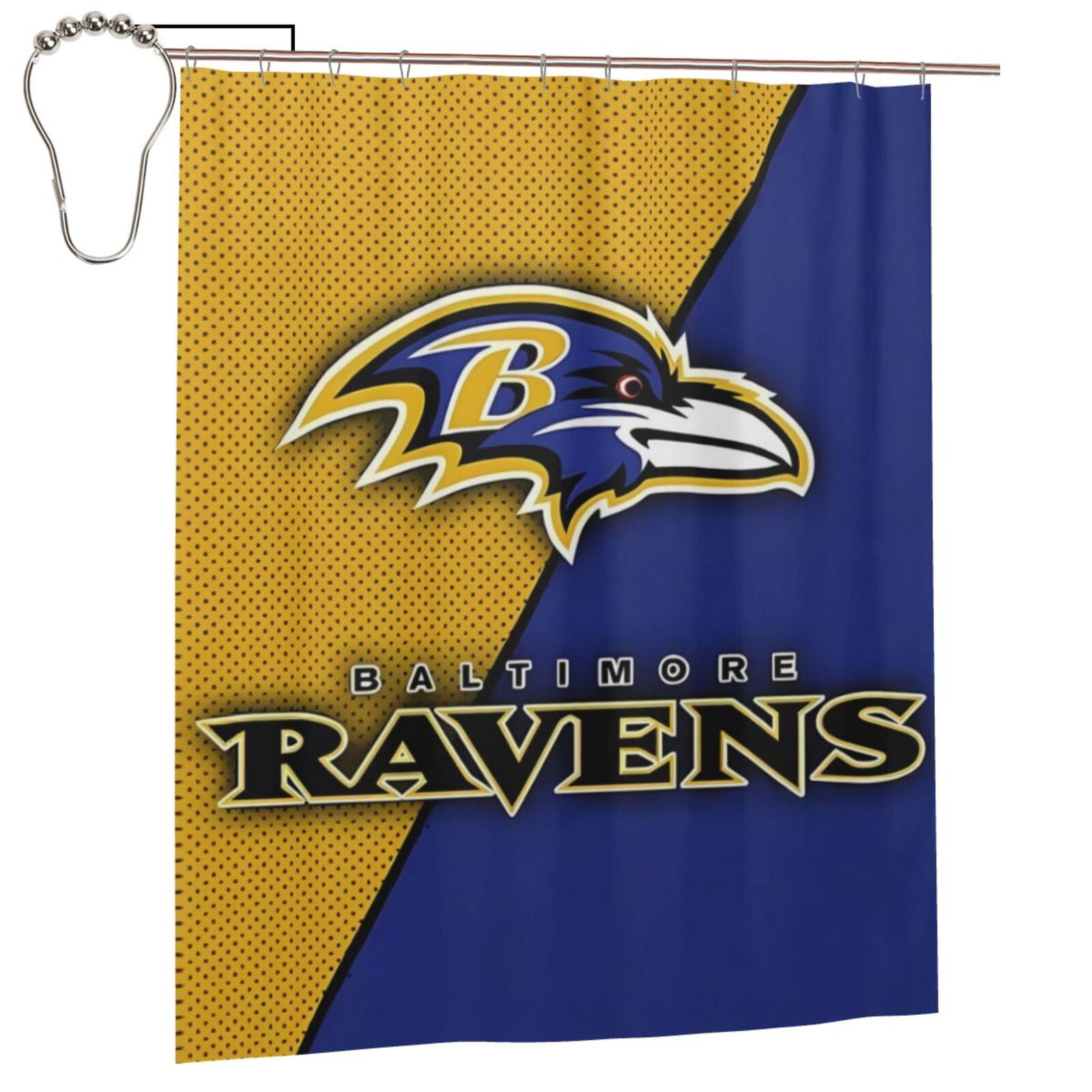 Baltimore Waterproof Bathroom Shower Curtain 60"X72", Soft, Lightweight ...