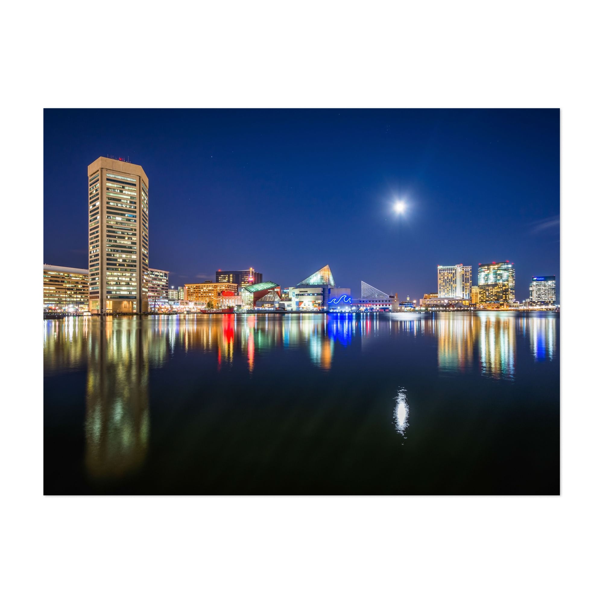 Baltimore's Moon - Baltimore Maryland Photography Unframed Wall Art ...
