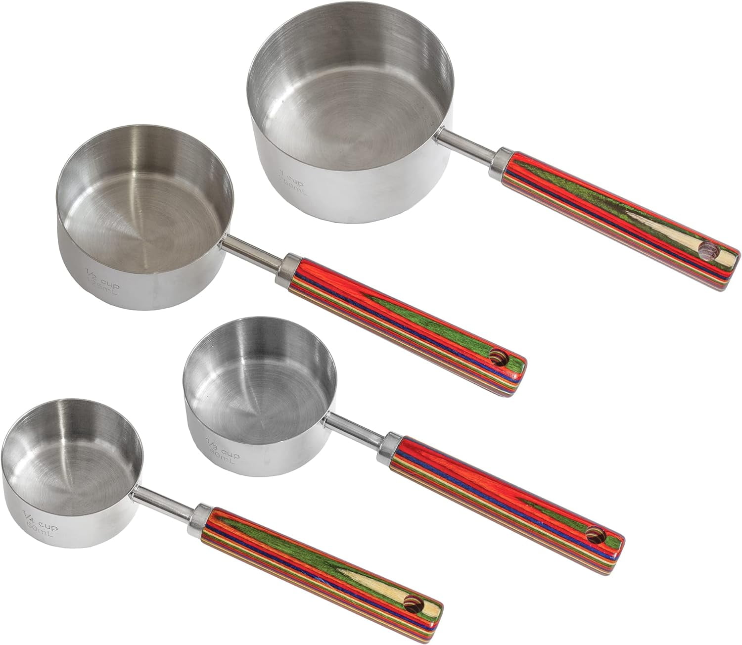 Baltique Marrakesh Collection 4-Piece Measuring Cup Set, Stainless ...