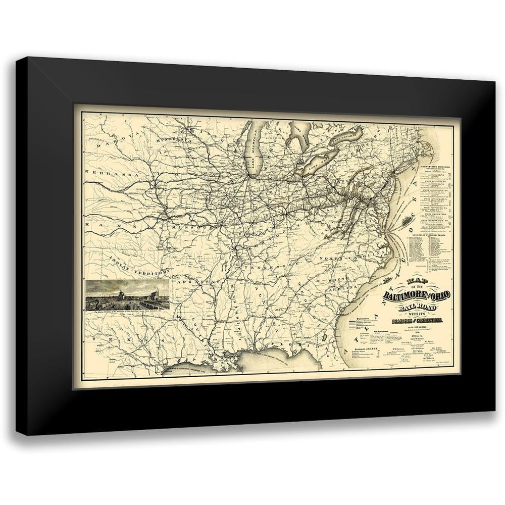 Balto 14x11 Black Modern Framed Museum Art Print Titled - Baltimore and ...