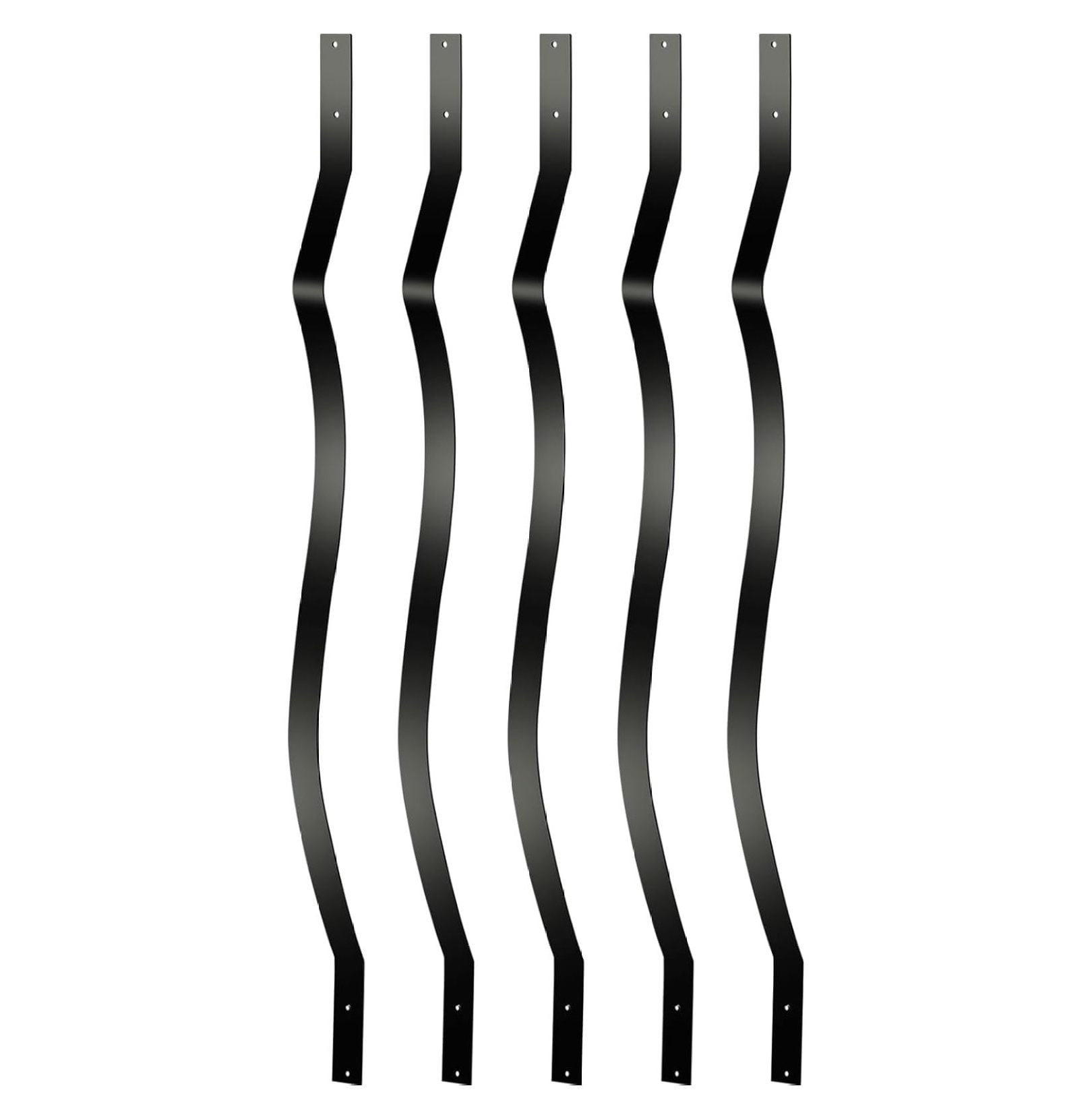 Balusters 29.5 Inch-61 Pack Staircase with Screws Wavy Aluminum Railing ...