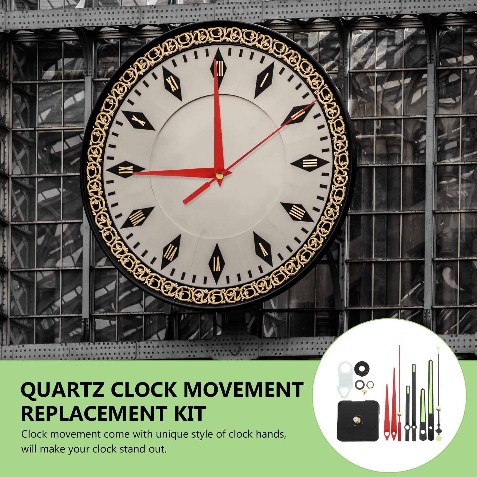 Clock Movement Kit with Hands for DIY Clock Making and Repair Assorted ...