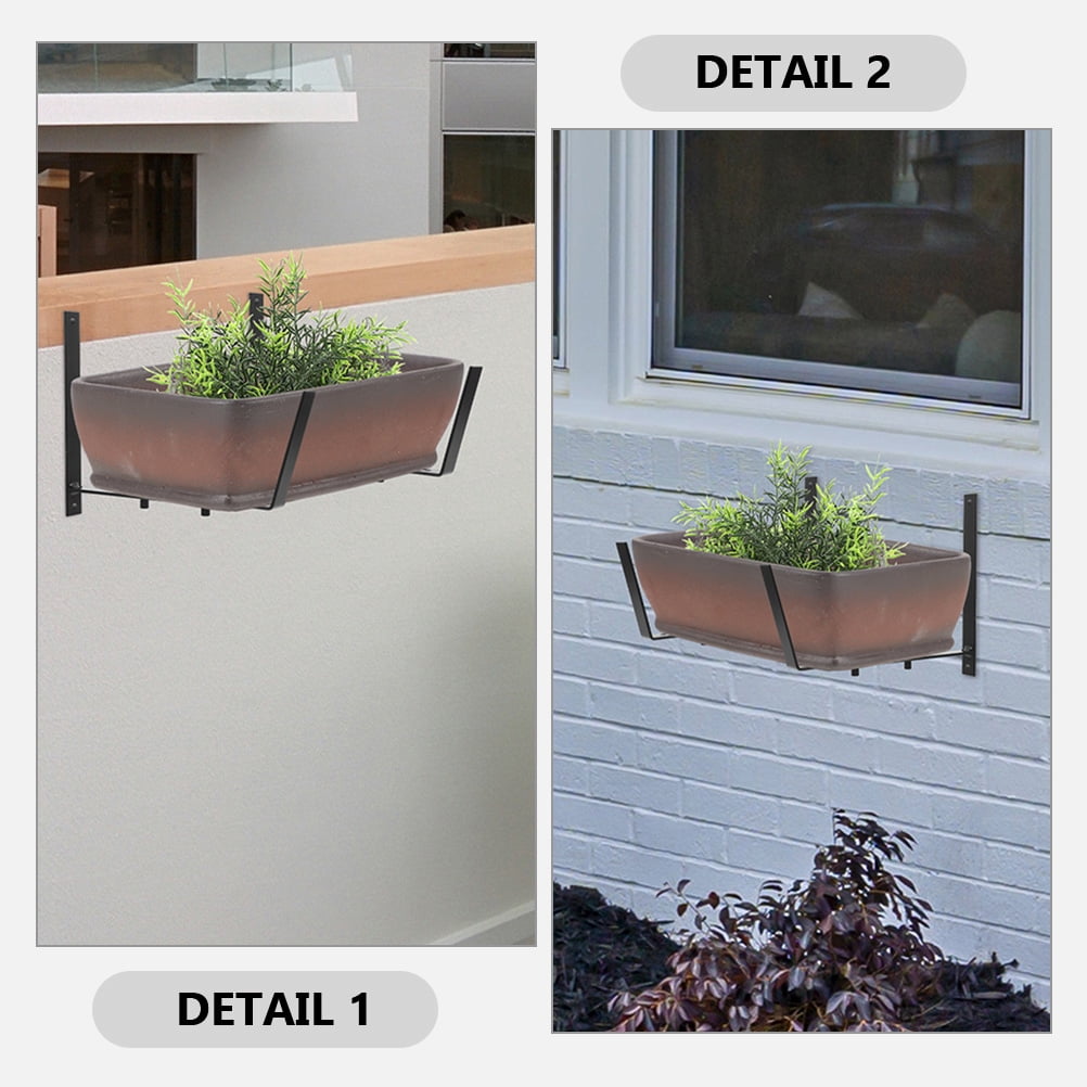 Baluue Outdoor Hanging Pot Bracket Piece Planter Bracket 1 Set 8.7X7 ...