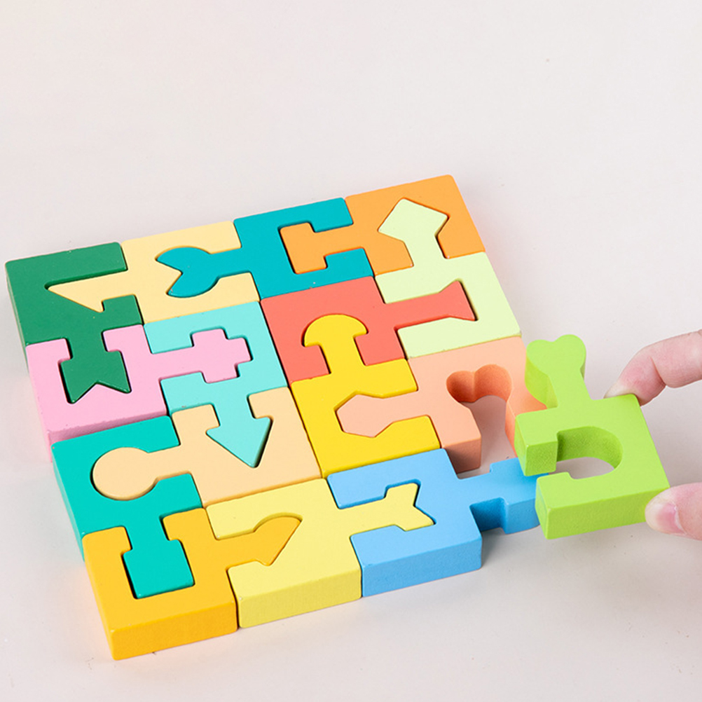 Baluue 1 set of Shape Matching Building Blocks Puzzle Assembly Toy ...