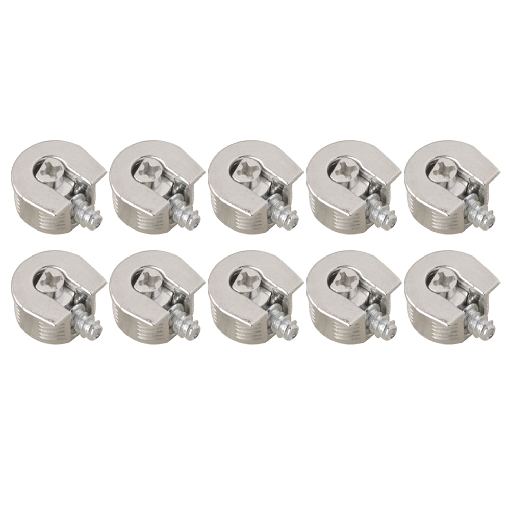 Baluue 10Pack Furniture Hardware Fixture Connectors Zinc Alloy Silver ...