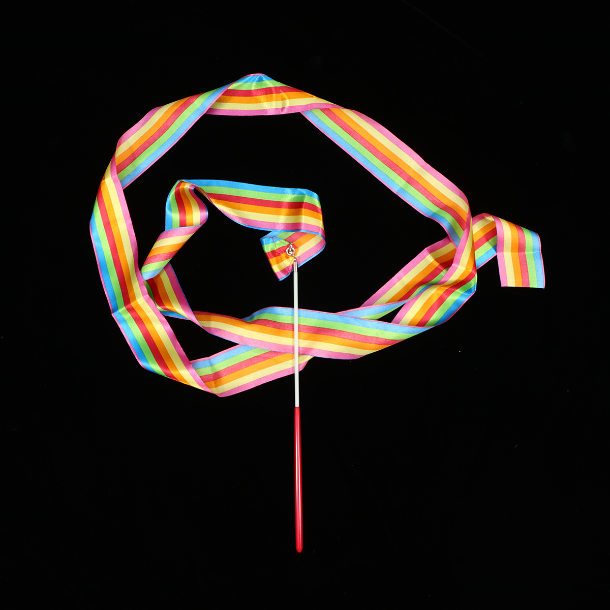 Baluue 12pcs 2 Meters Rhythmic Art Gymnastics Ribbon with Stick ...