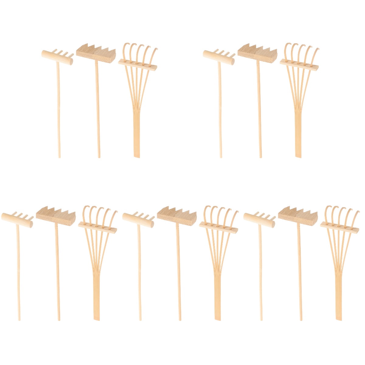 Baluue 15 Pcs Mini Rakes Tool For Zen Garden Sand Bamboo Tabletop ...