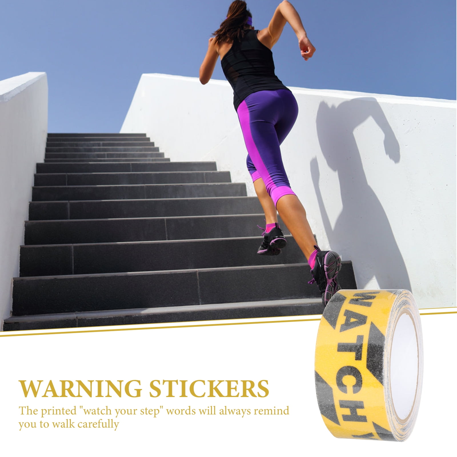 Baluue Watch Your Step Warning Sign Sticker with Wear Resistant ...