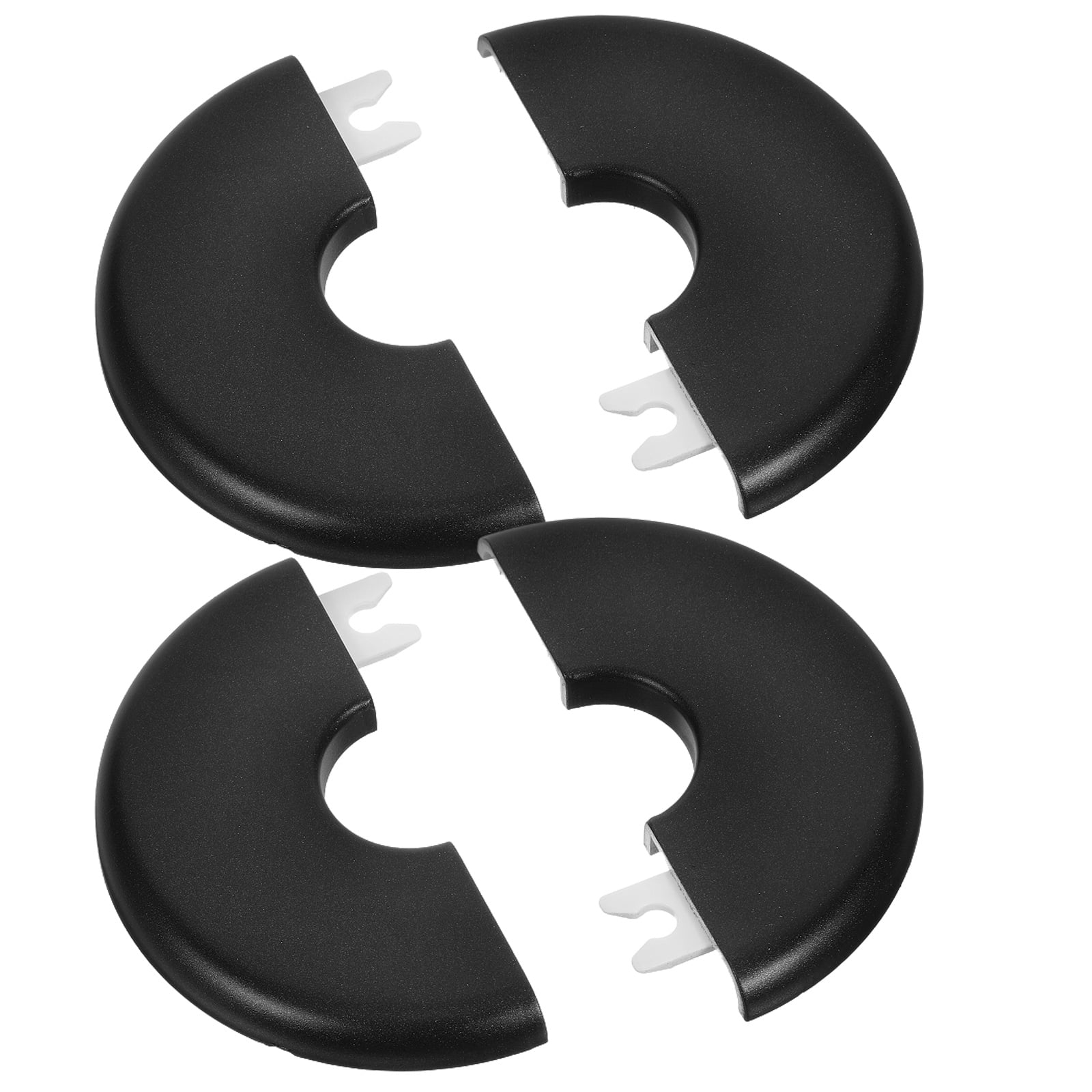 Baluue 2Pack Wall Split Flange Cover Black Plastic Collar Covers for ...