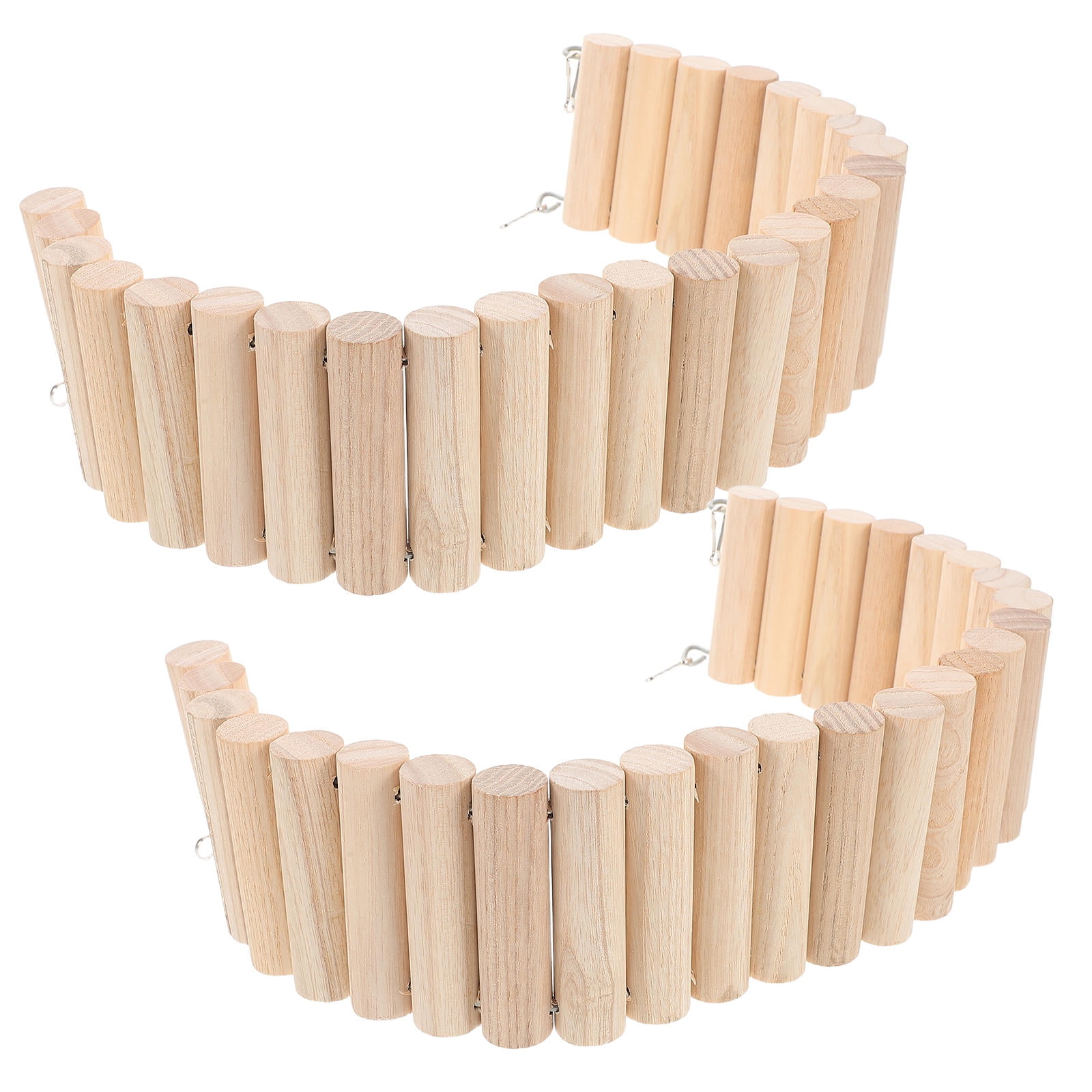 Baluue Bendable Bridge for Hamster Wooden Hamster Ladder Beige 2pcs ...