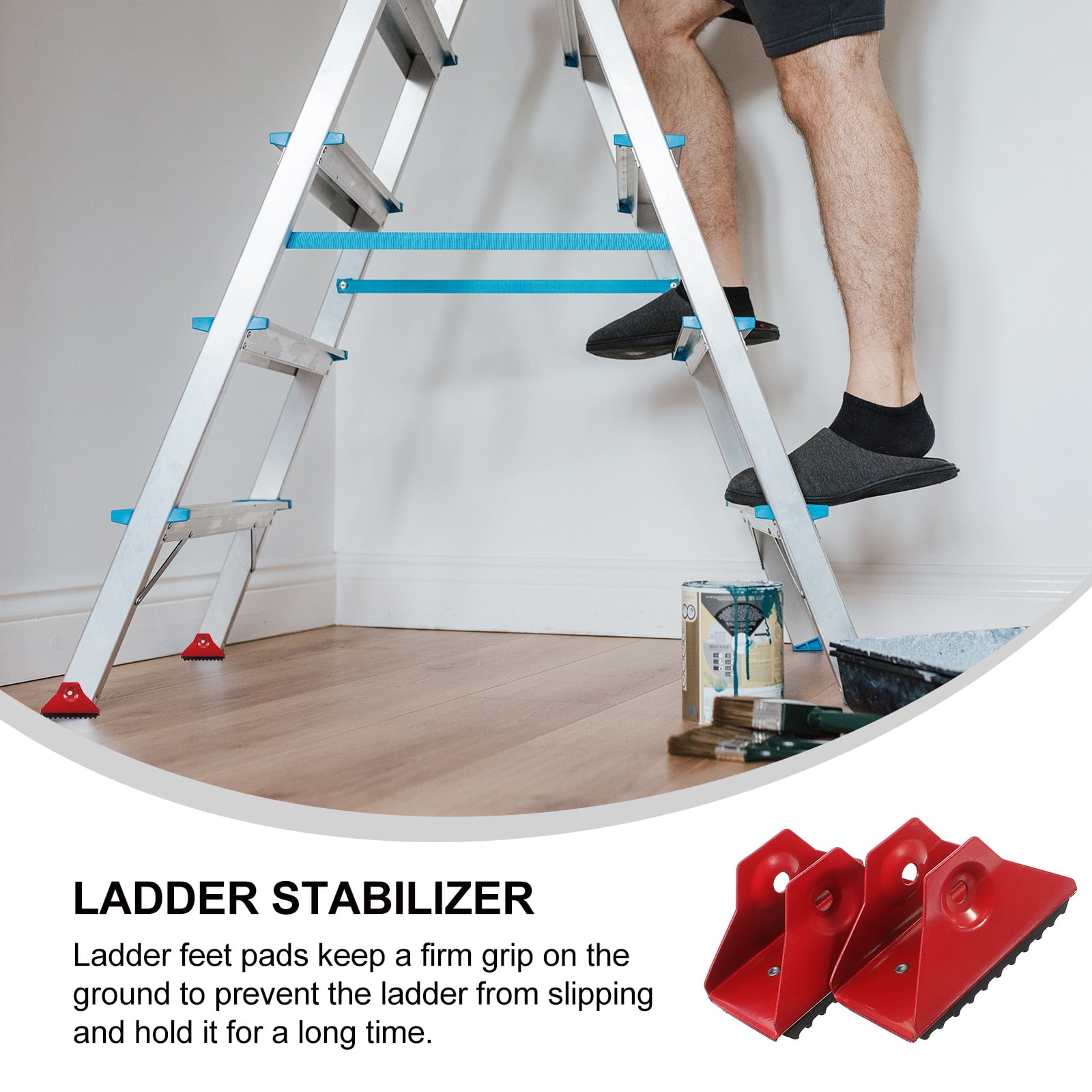 Baluue 2pcs Ladder Feet Ladder Leg Protective Cover Extension Ladder ...