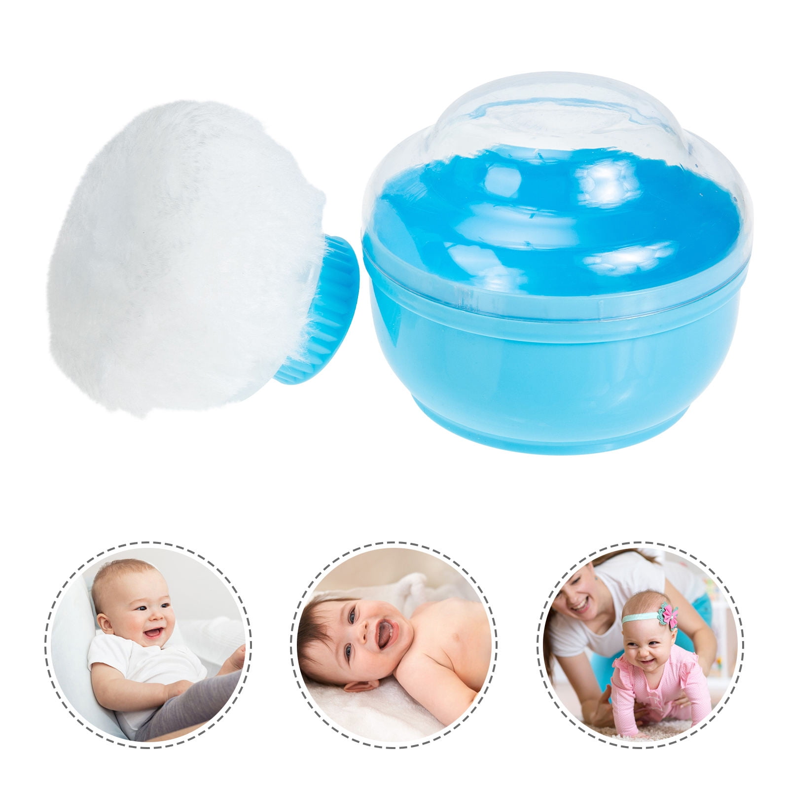 Baluue 2sets Powder Puff Case Talcum Powder Puff Boxes For Care Soft ...