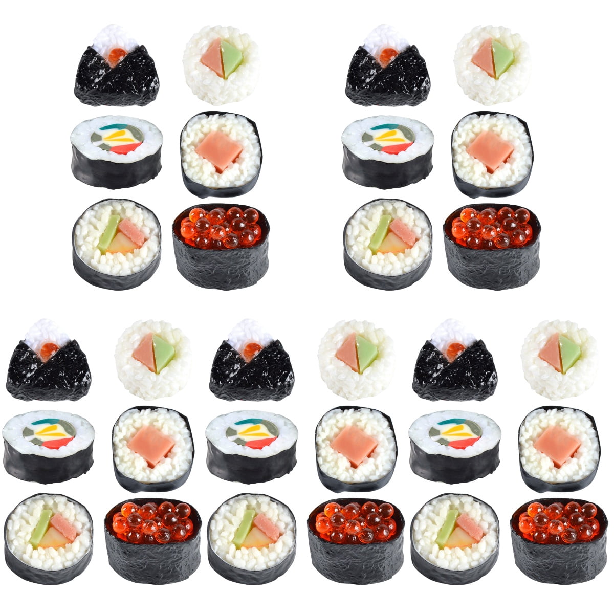 Baluue 30 Pcs Artificial Sushi Sample Fake Food Simulation Rice Rolls ...