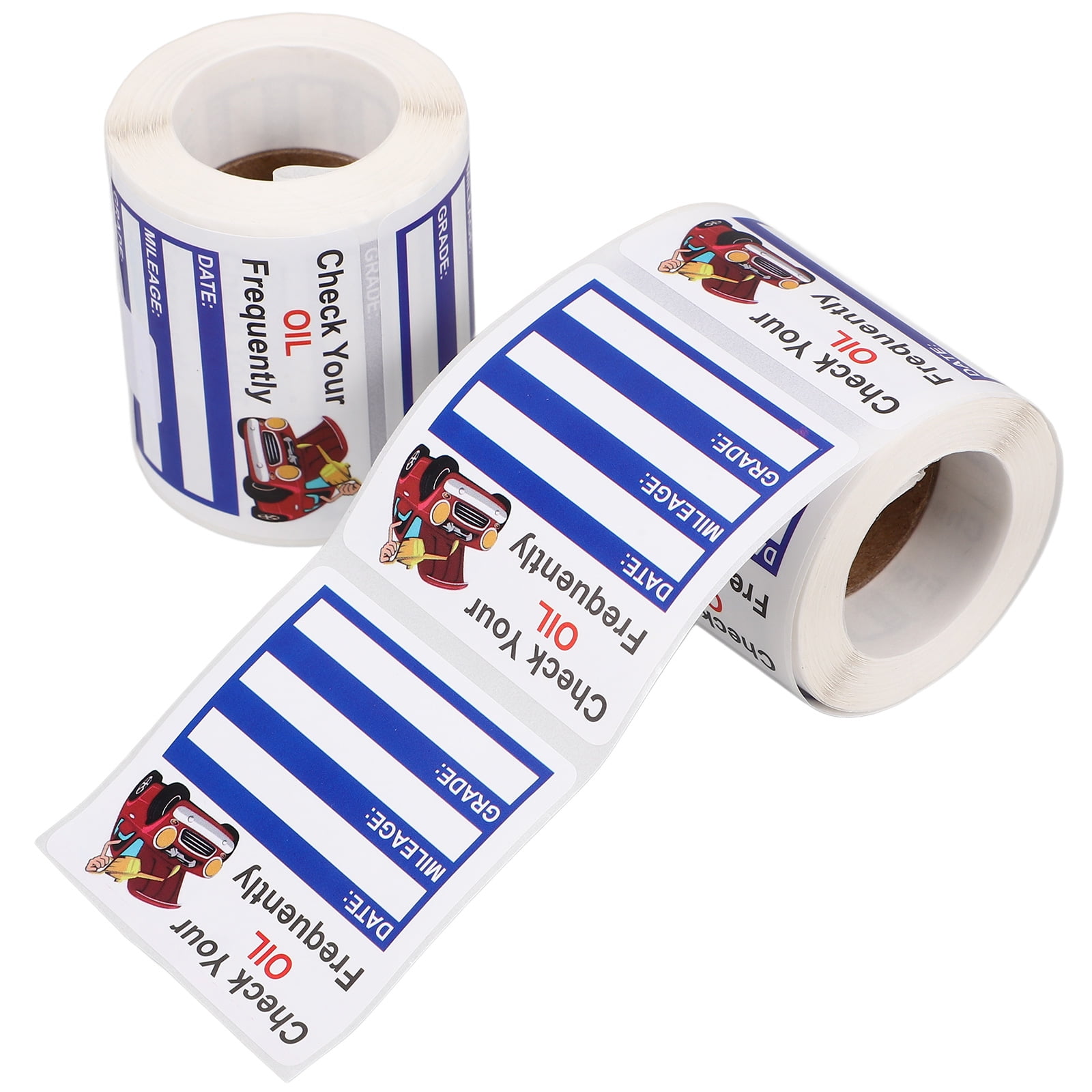 Baluue 300 Pieces of Car Maintenance Labels Sticker Copperplate Self ...