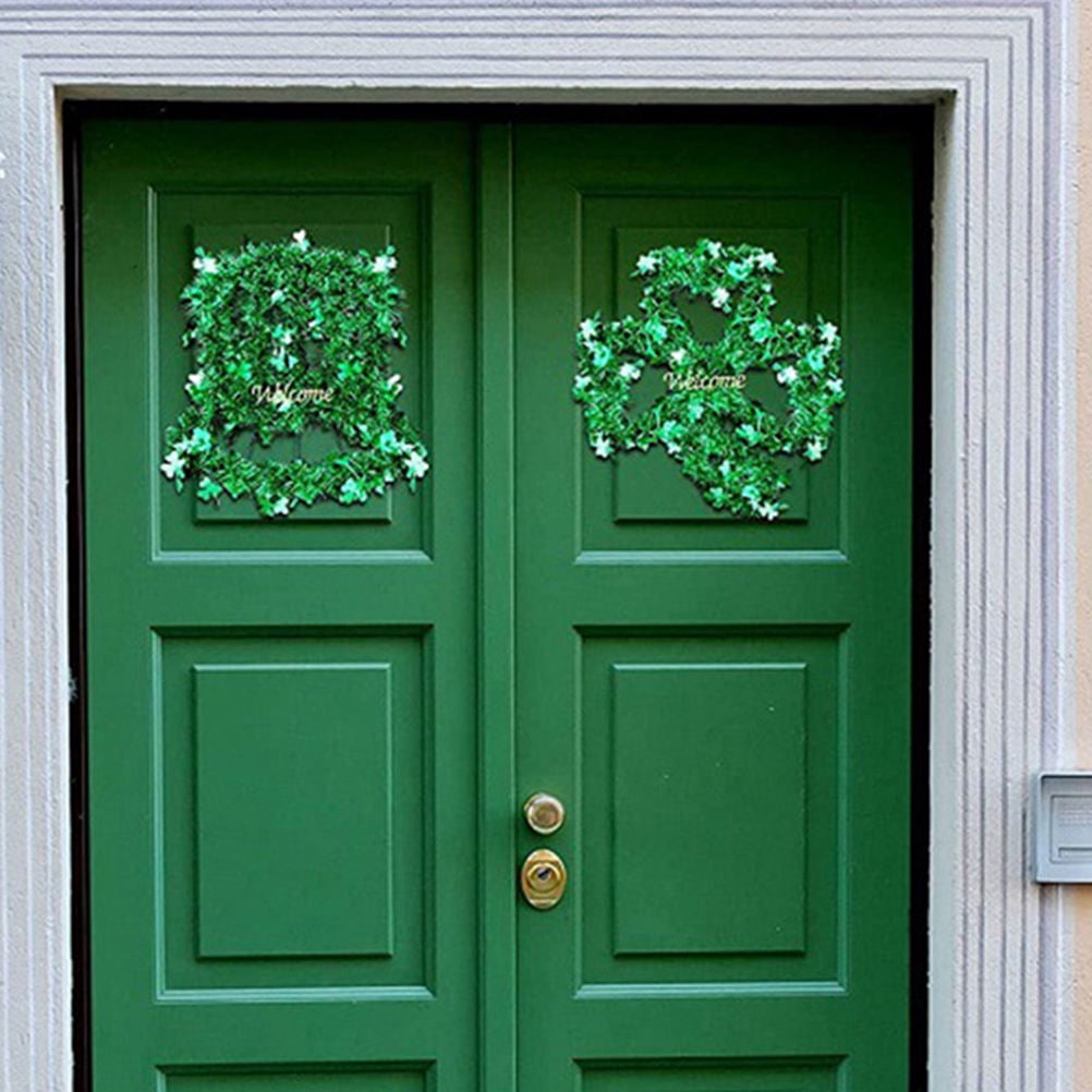 Baluue 3-Pack Green Metal Wire Wreath Frames Irish Hat Shape for ...