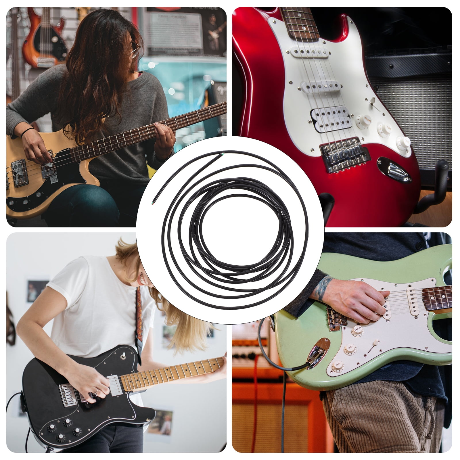 Baluue Shielded Wire Guitar Circuit Pickup Wires Black 1Pcs - Walmart.com