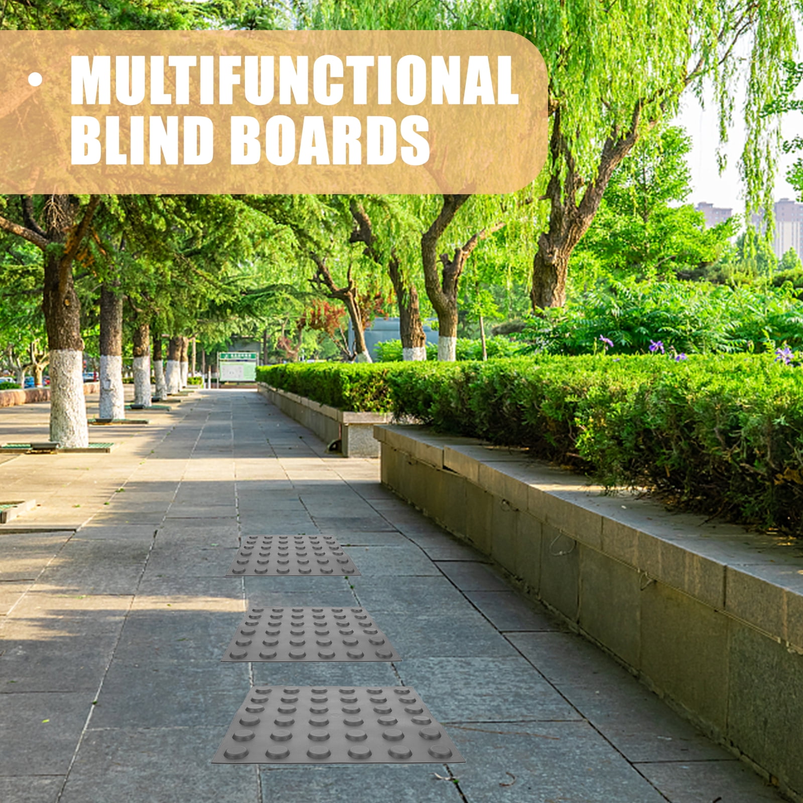 Baluue Grey PVC Multifunctional Blind Bricks for Sidewalk Safety ...