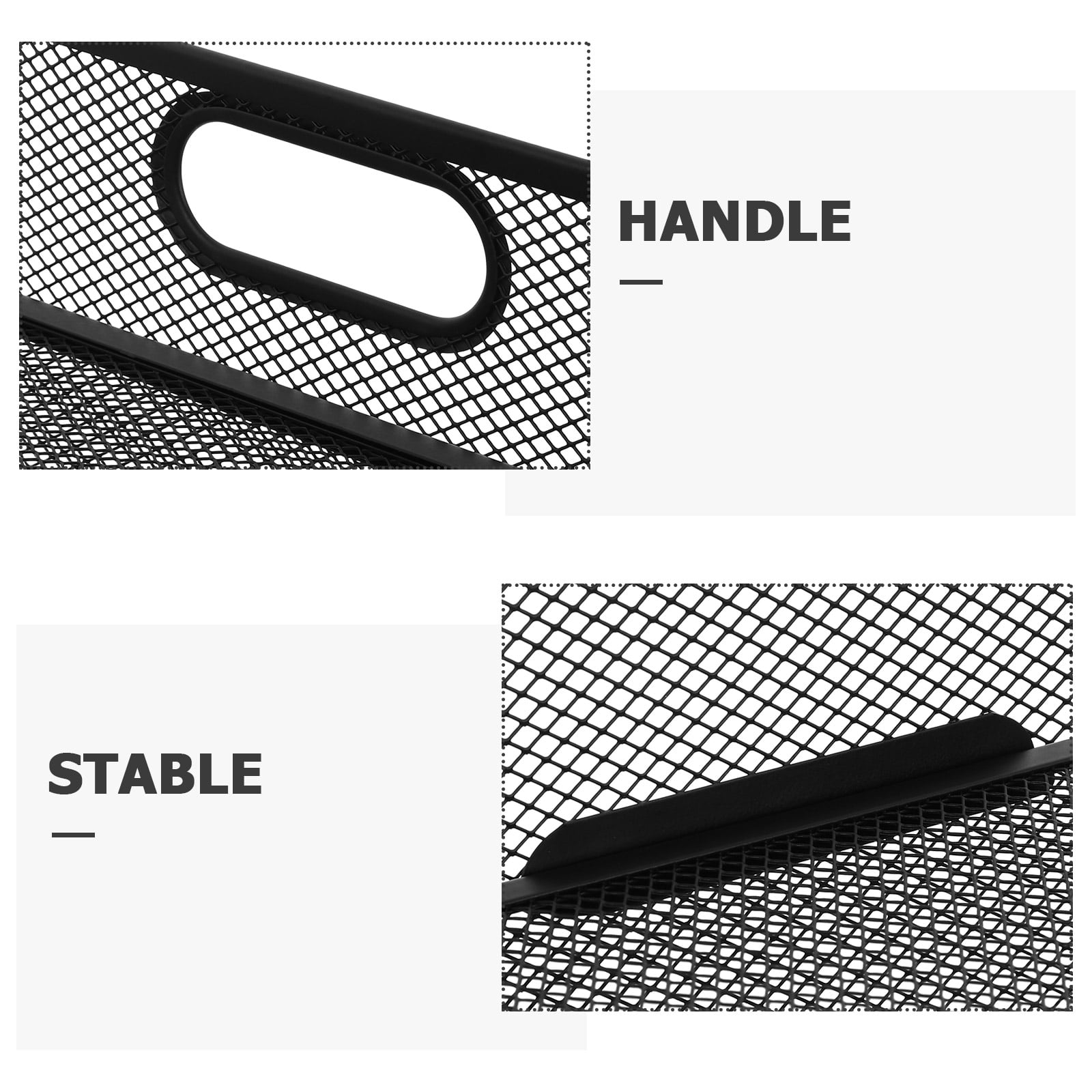 Baluue 4 Tier Paper Letter Tray Organizer with Handles Paper Organizer ...