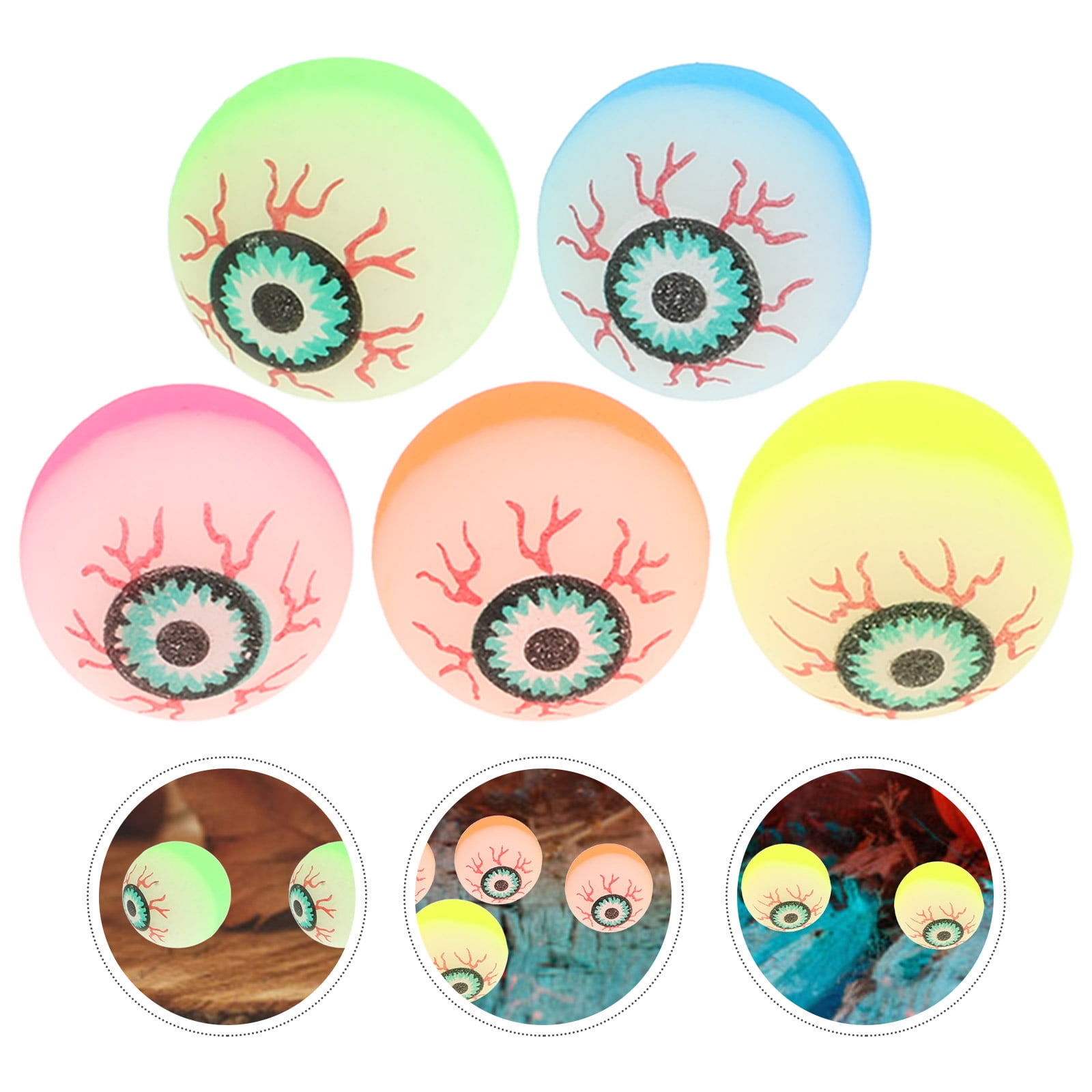 Baluue Bouncy Balls Eyeballs Assorted Color 40pcs - Walmart.com