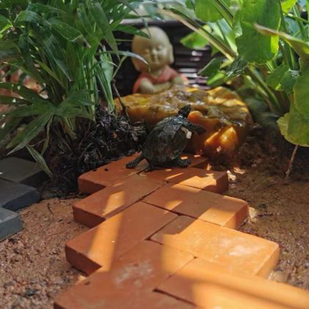 Baluue 40pcs Tiny Bricks Red Soil Rectangle Shape Mini Bricks for ...
