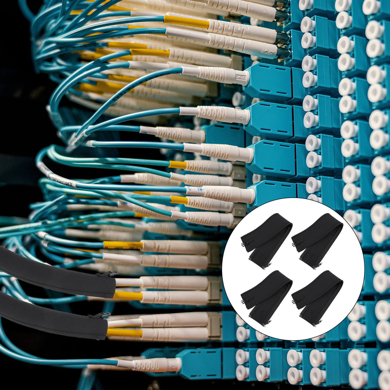 Baluue 4Pcs Neoprene Cable Sleeves Zipper Type Cord Organizer ...