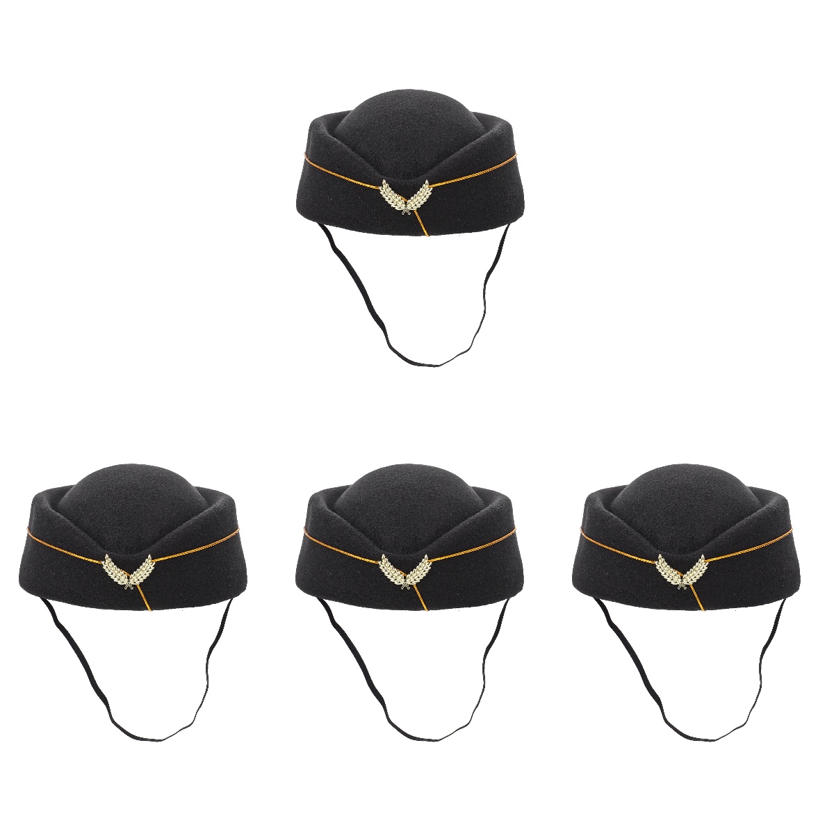 Baluue 4pcs Band Costume Hat Airplane Hostess Hat Stewardess Hat ...