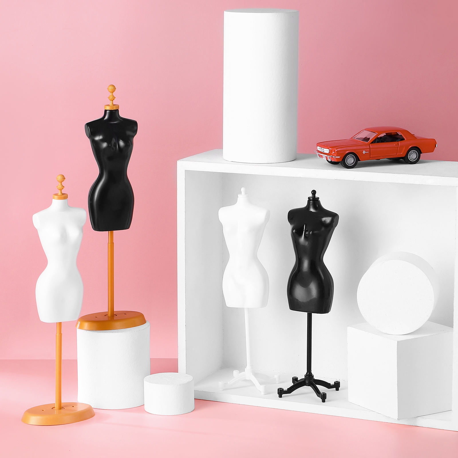 Baluue 4pcs Mannequin Model Stand Miniature Plastic Toy for Home ...