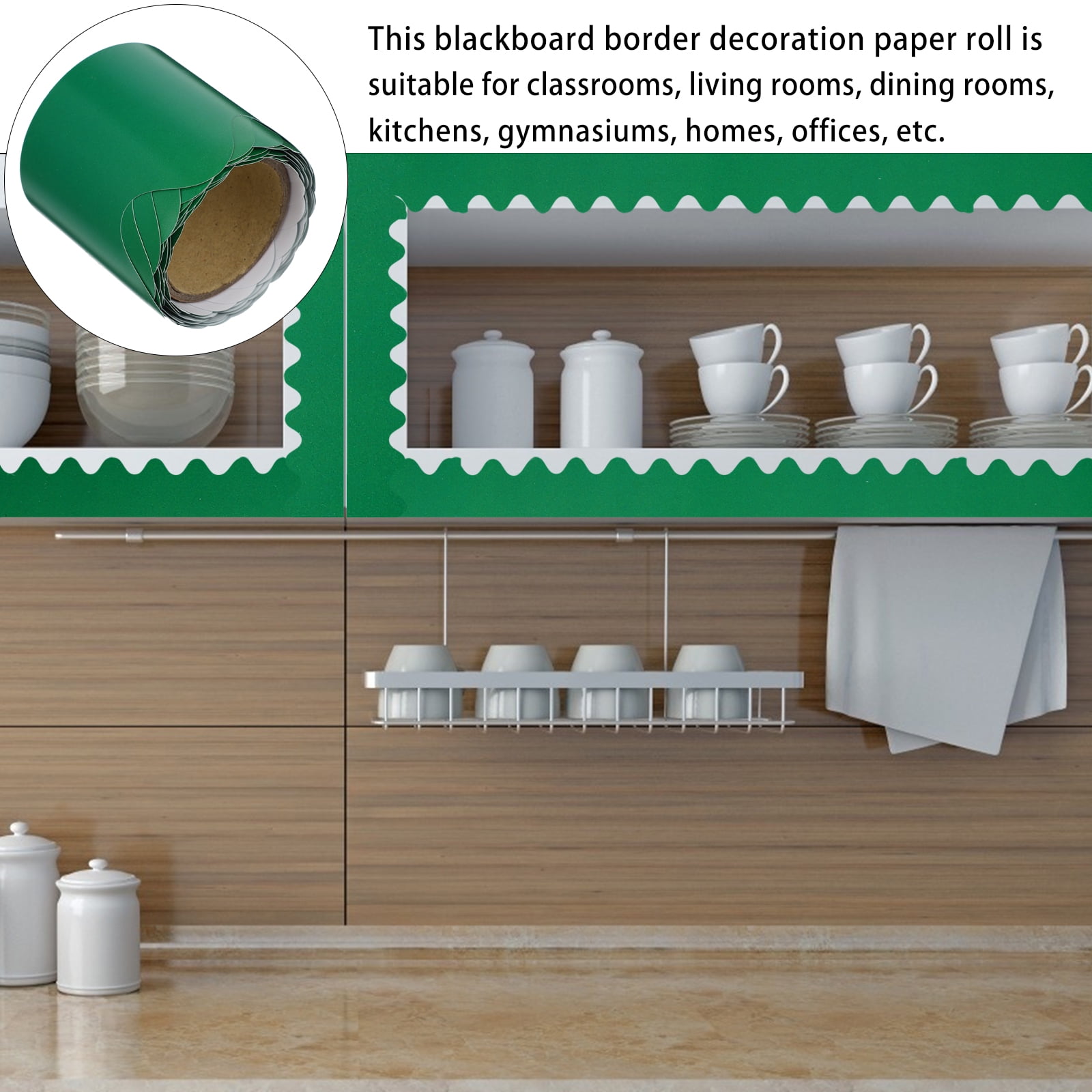 Baluue 5M Bulletin Border Trim Chalkboard Border Paper Roll School ...