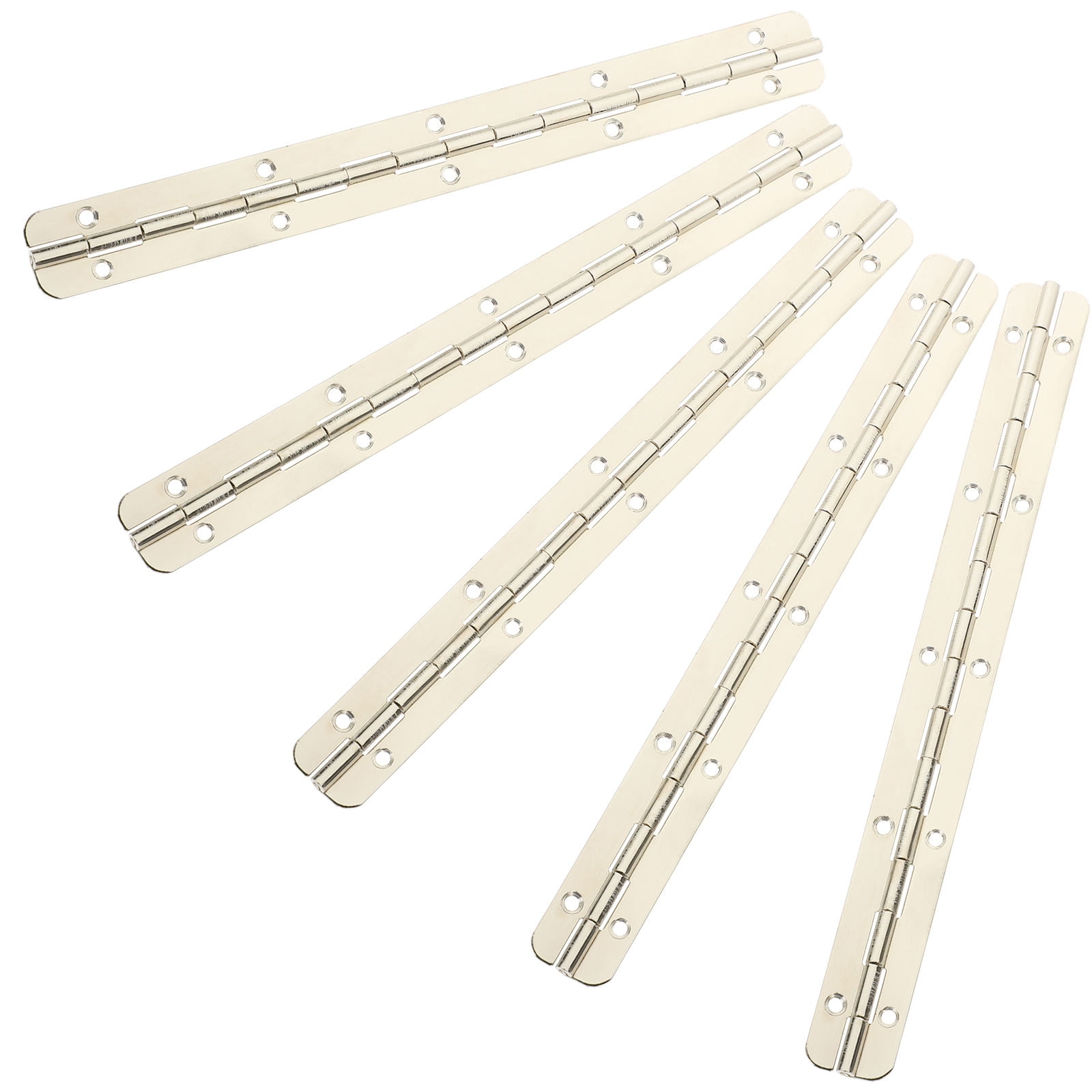 Baluue 5Pcs Heavy Duty Continuous Hinges for Cabinet Doors Silver ...